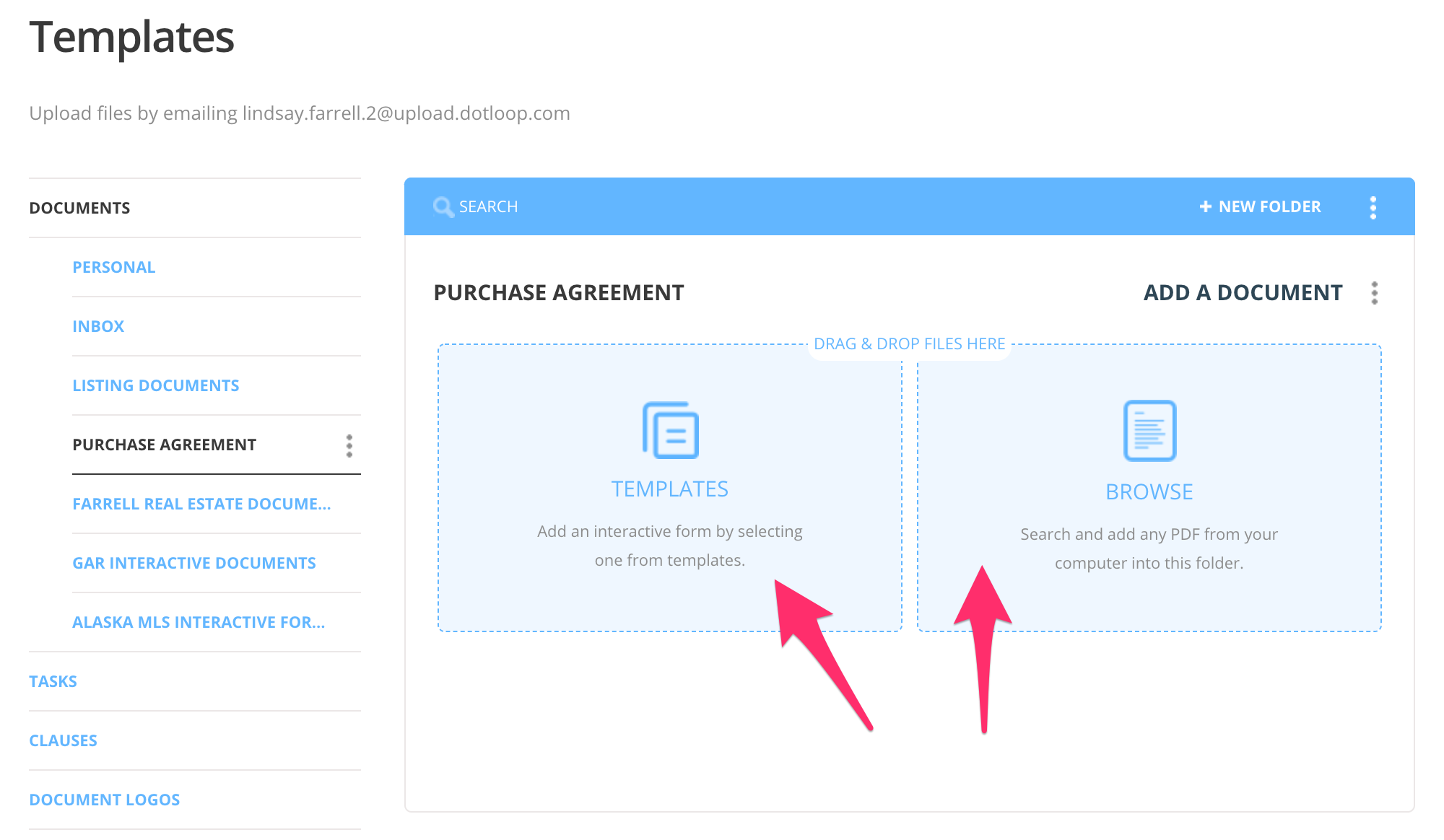 Creating Document Template Folders