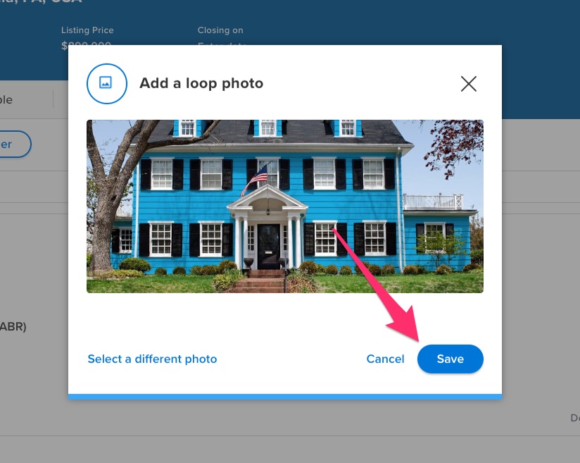 2.0 Add a photo to your loop