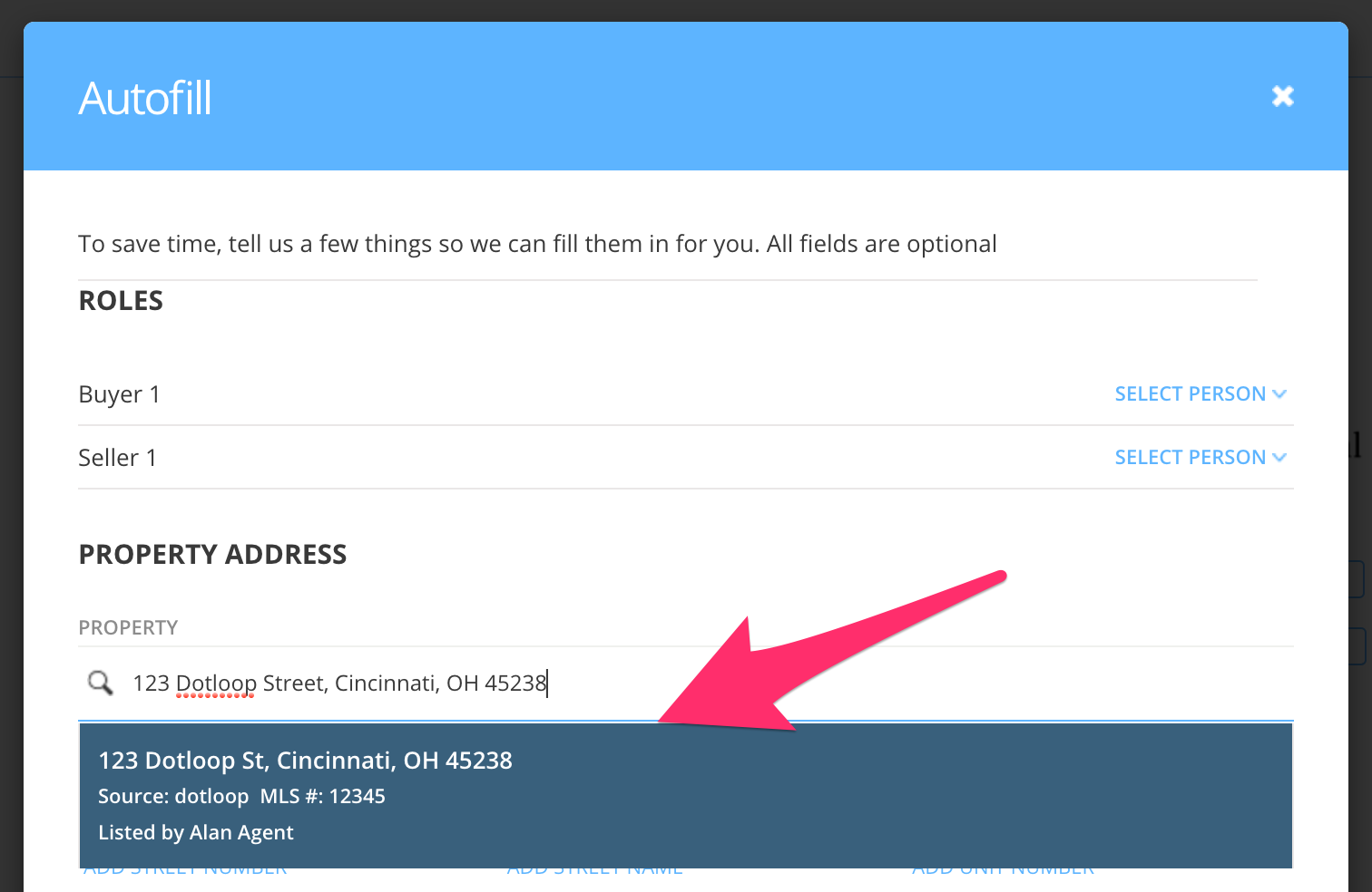 AutoFill - Linking To A Listing