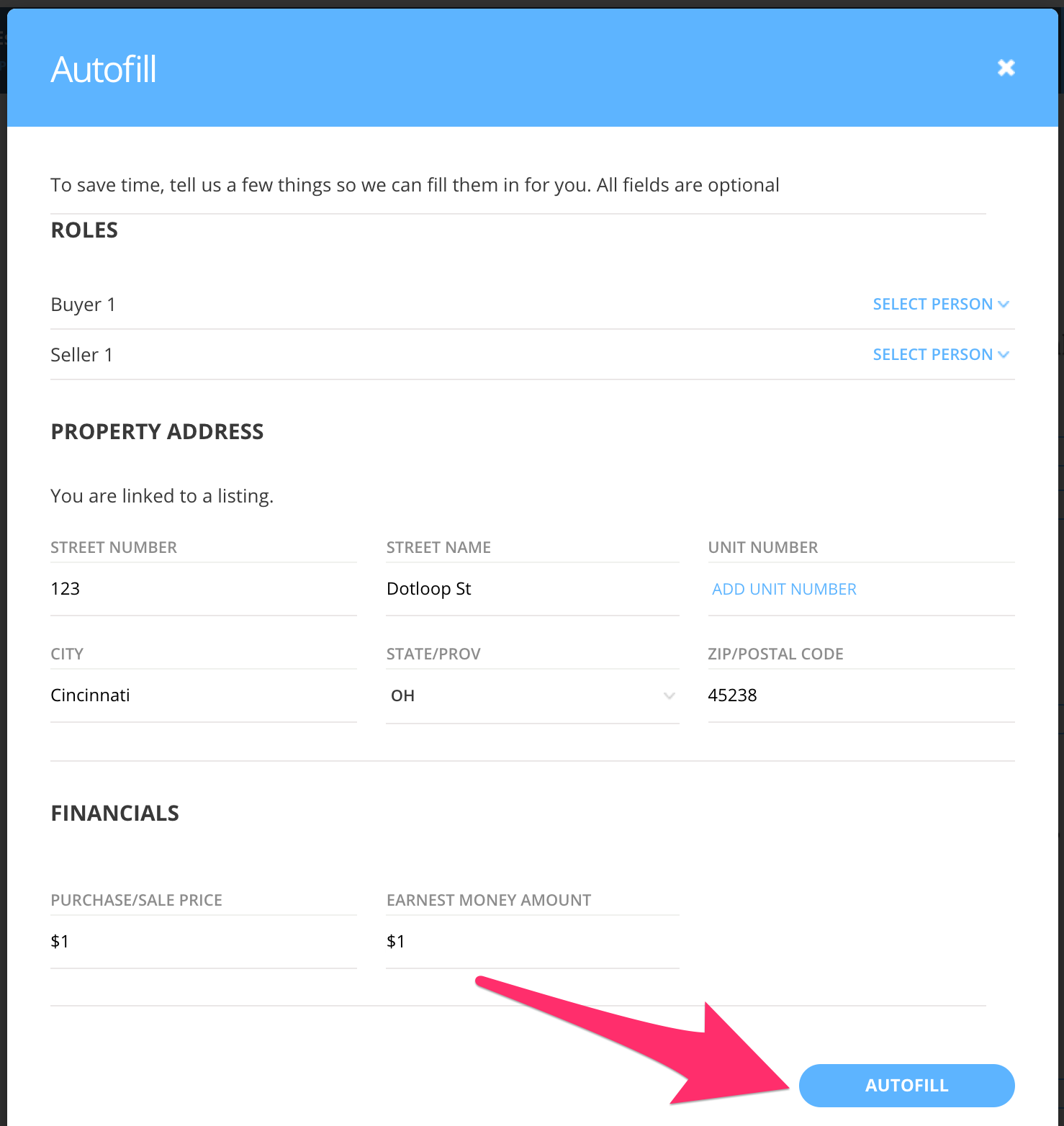 AutoFill - Linking To A Listing