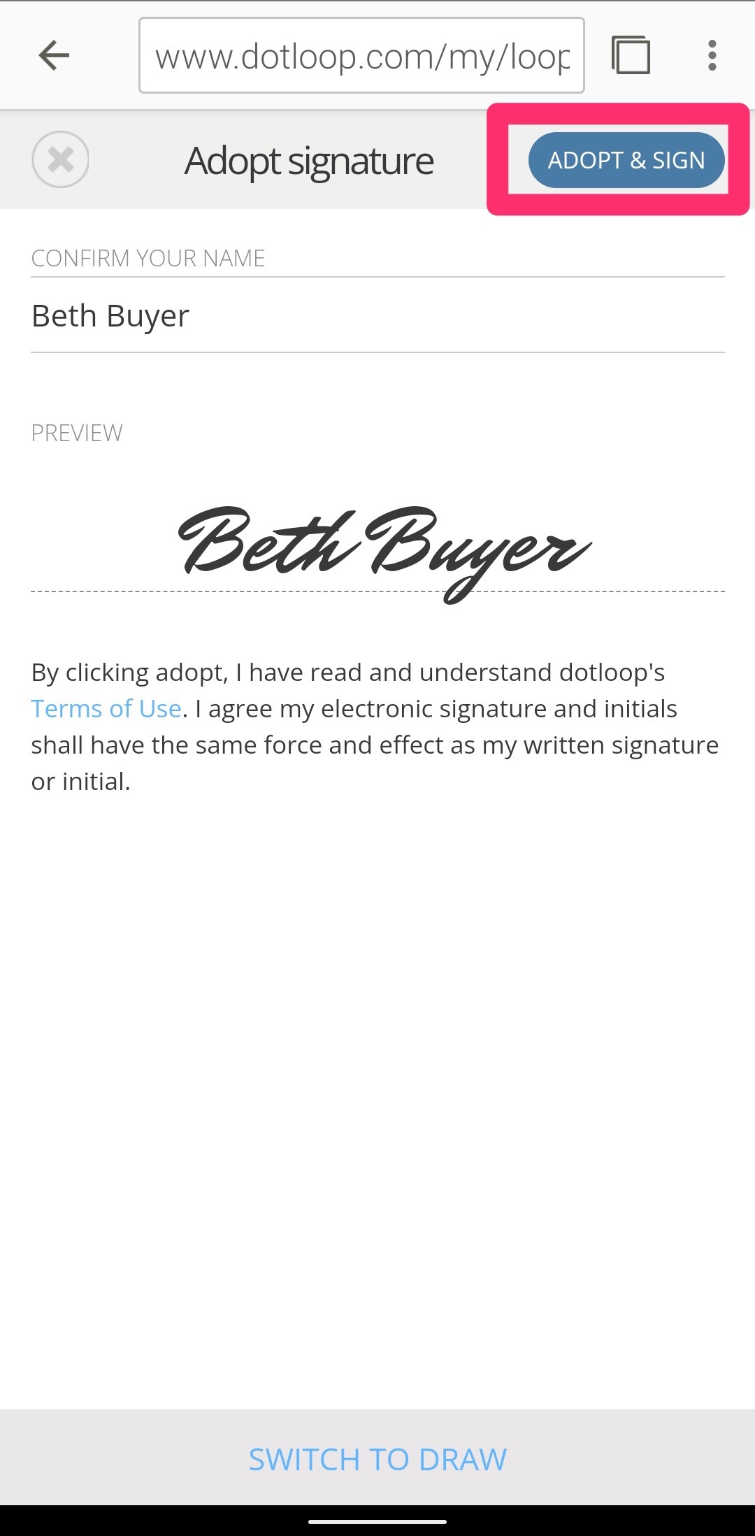 Android - How do clients sign