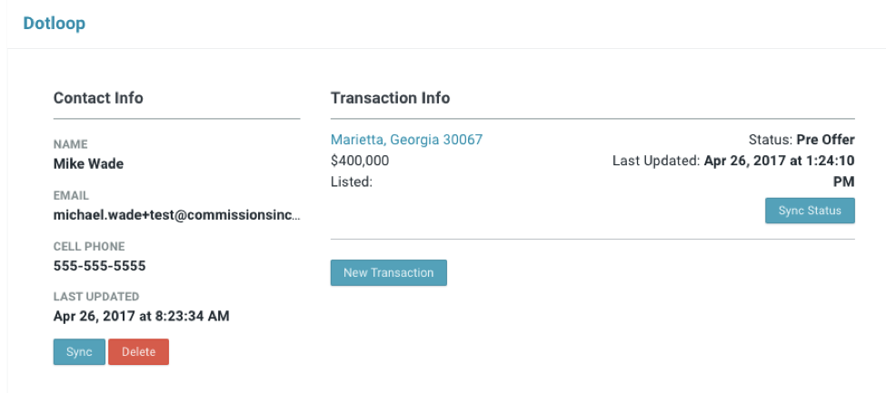 Commissions Inc Integration