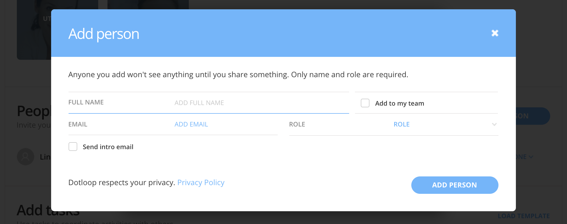 Add a Person to a Loop