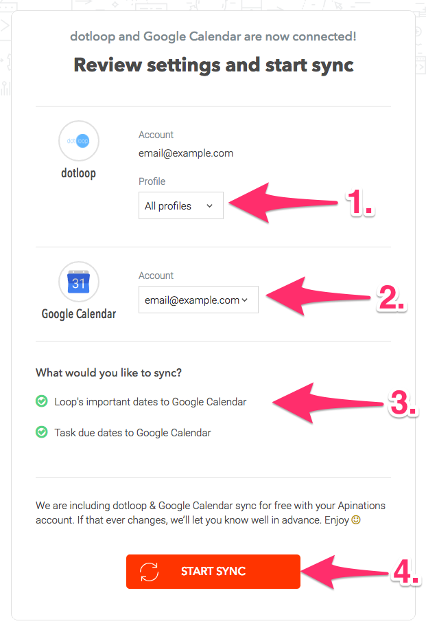 Google Calendar via API Nation