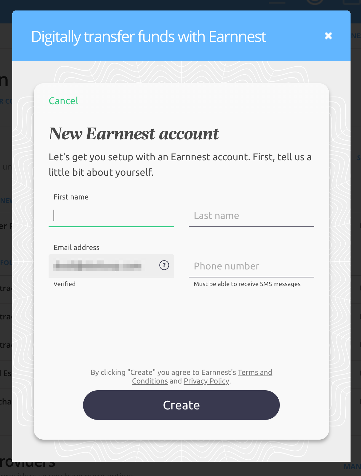 Request Earnest Money Transfer with Earnnest