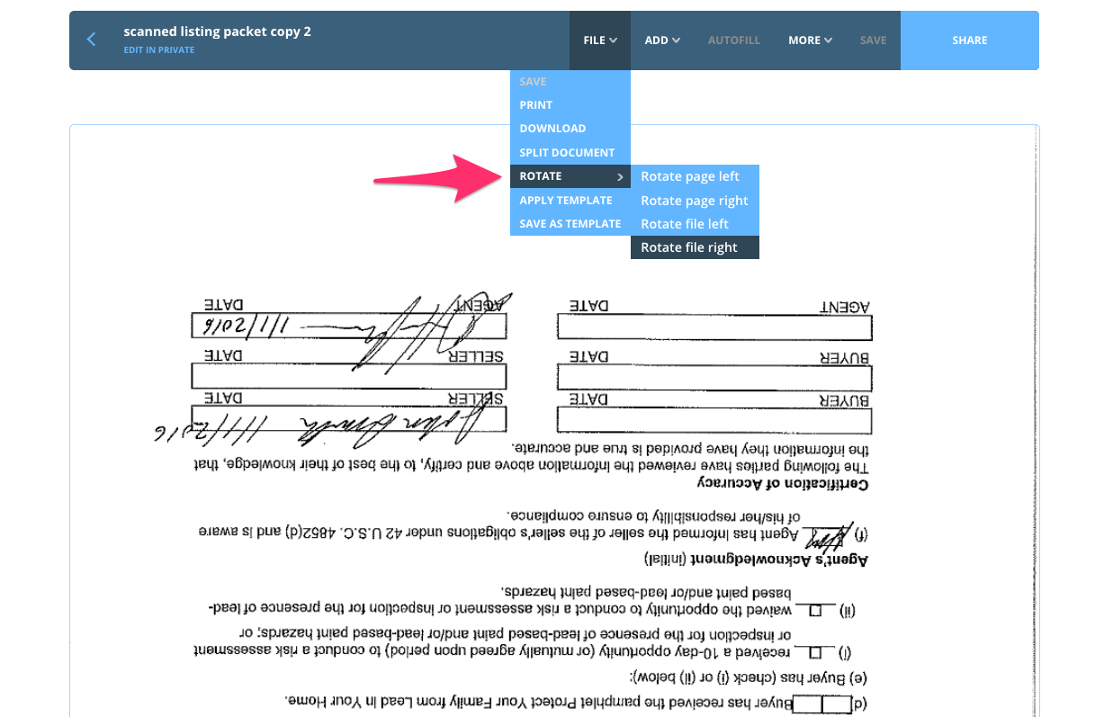 Split and Rotate PDFs