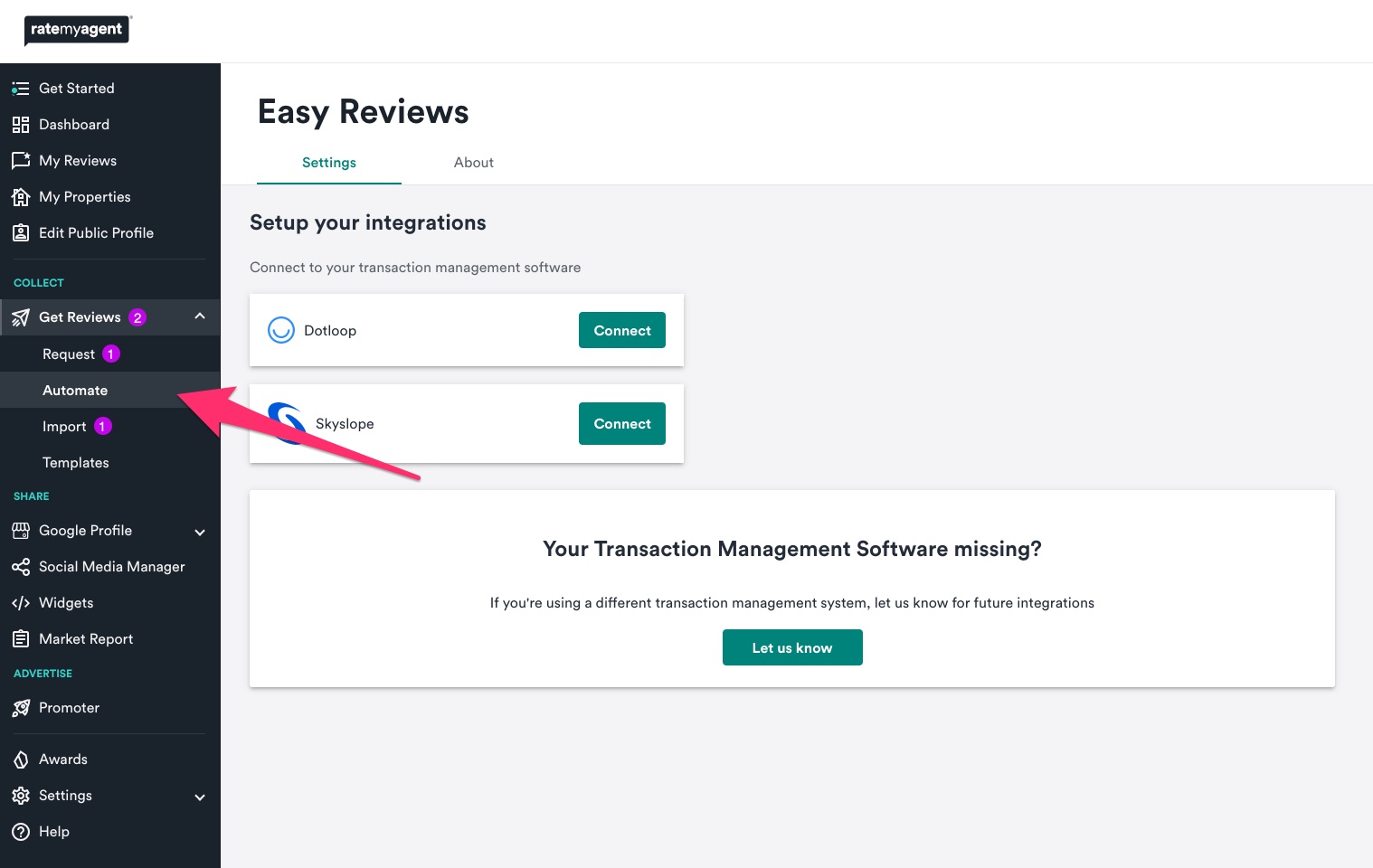 RateMyAgent Integration