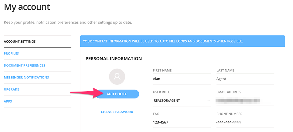 1.2: Enter Account Info & Adjust Settings