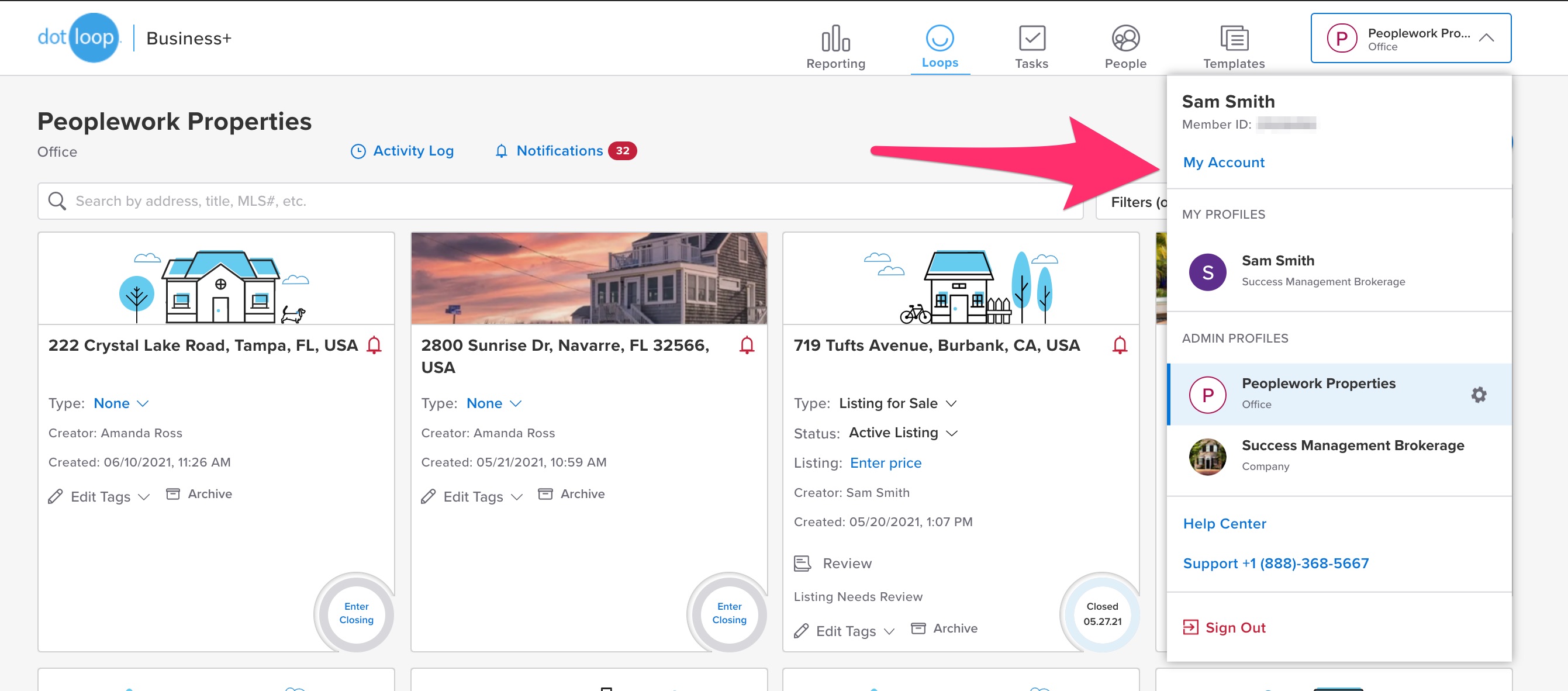 My Account: Admin Profile Settings