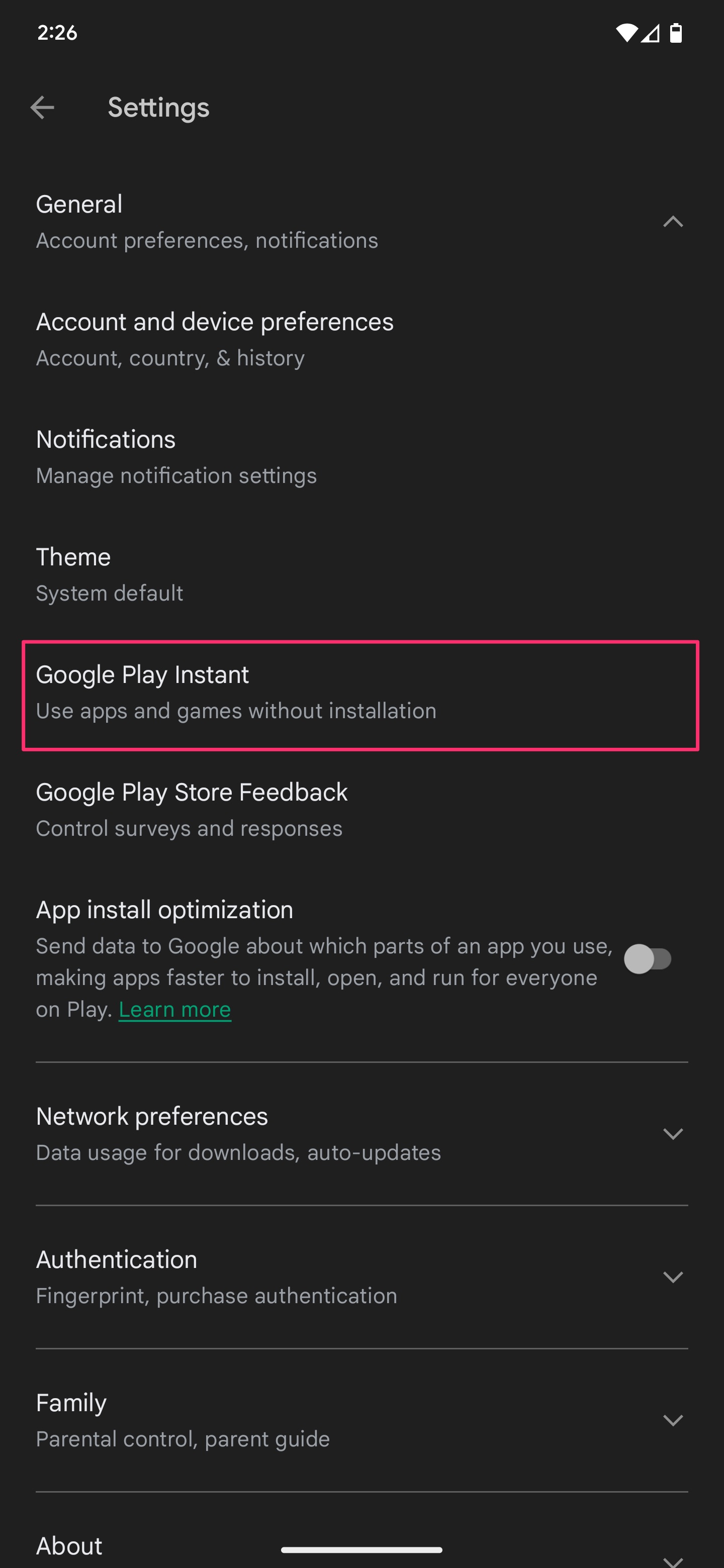 Android - Disable Instant Apps