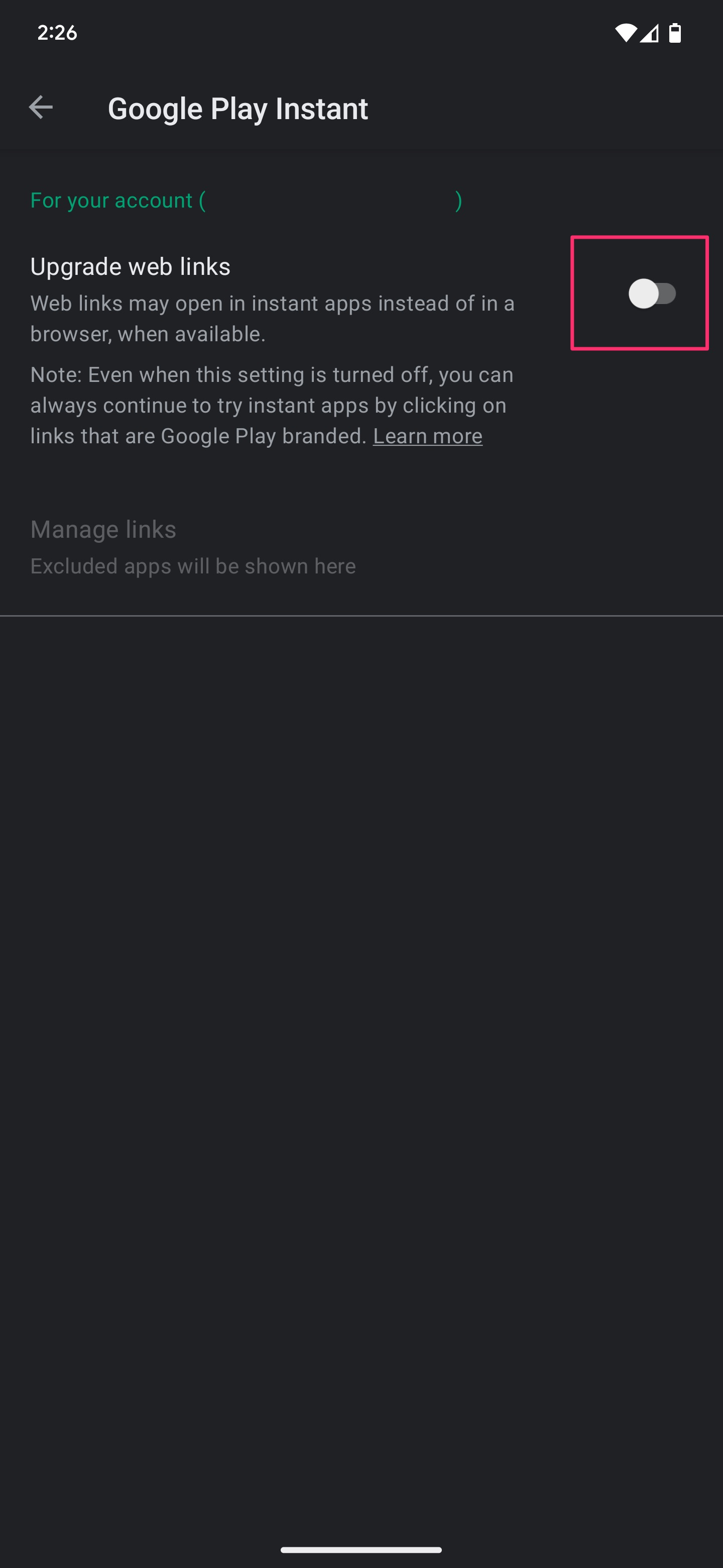 Android - Disable Instant Apps
