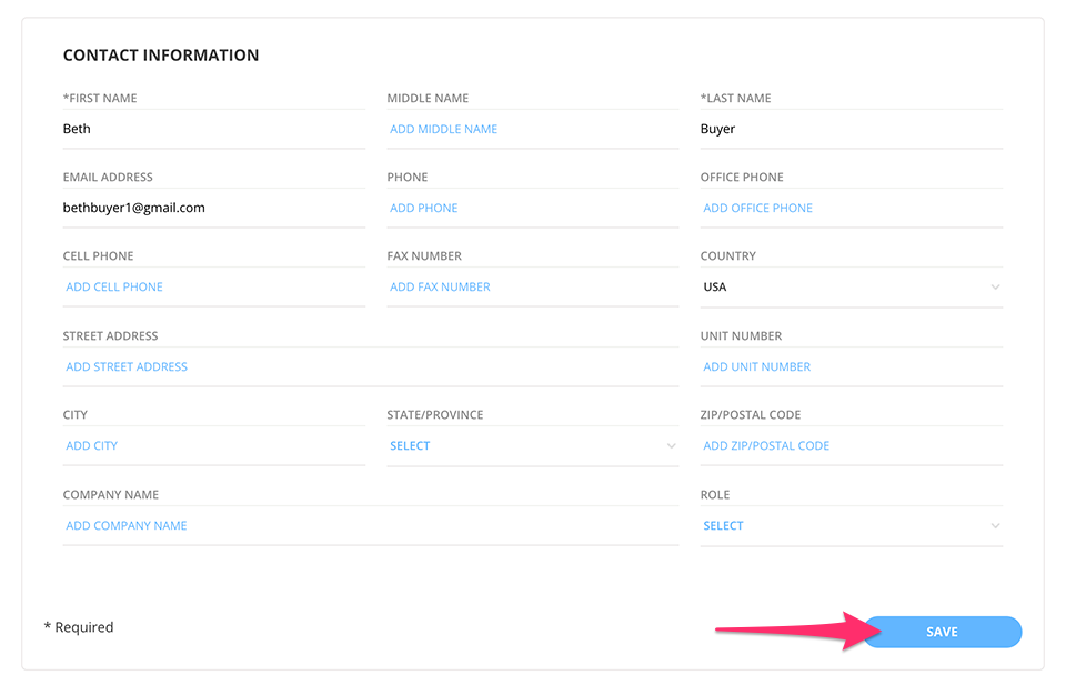 Updating your Contacts List