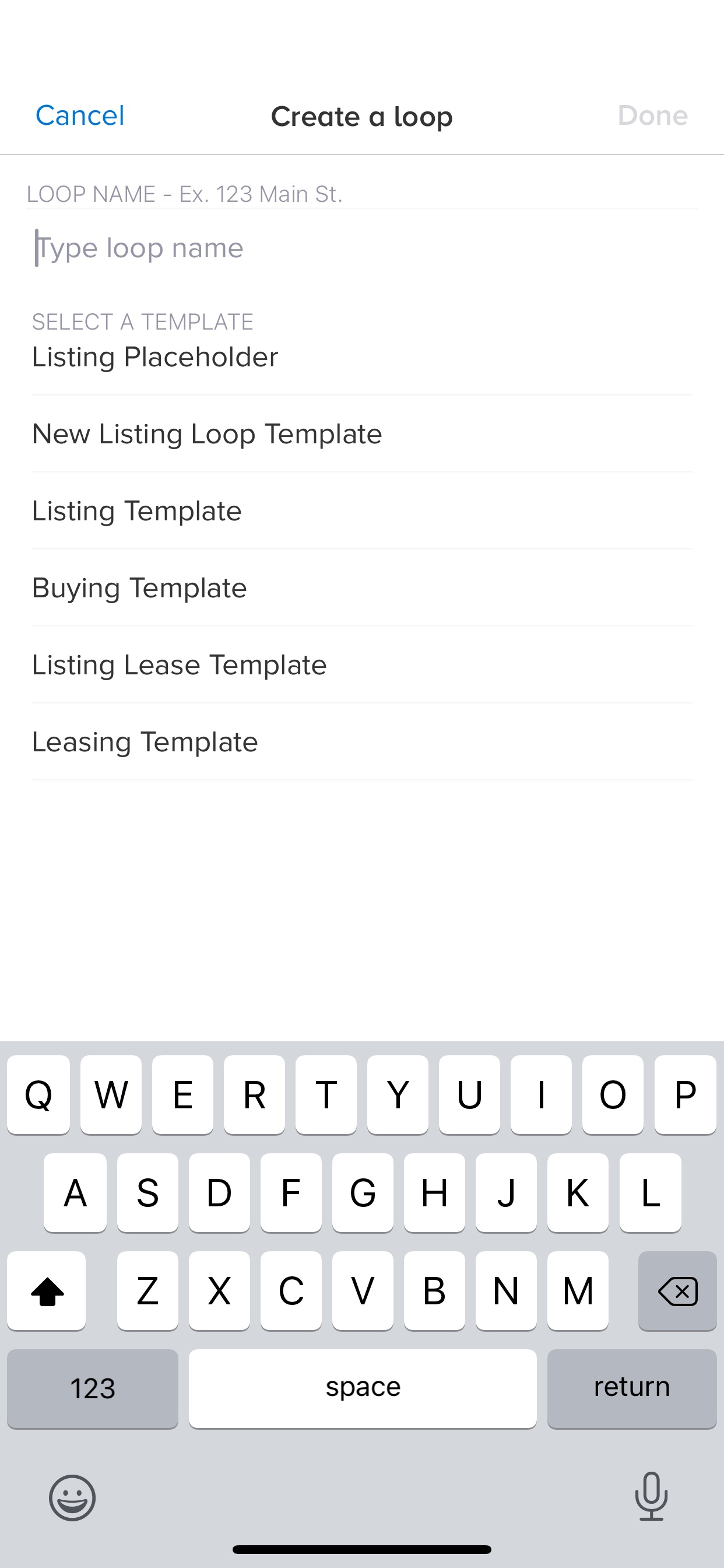iOS - Managing Templates