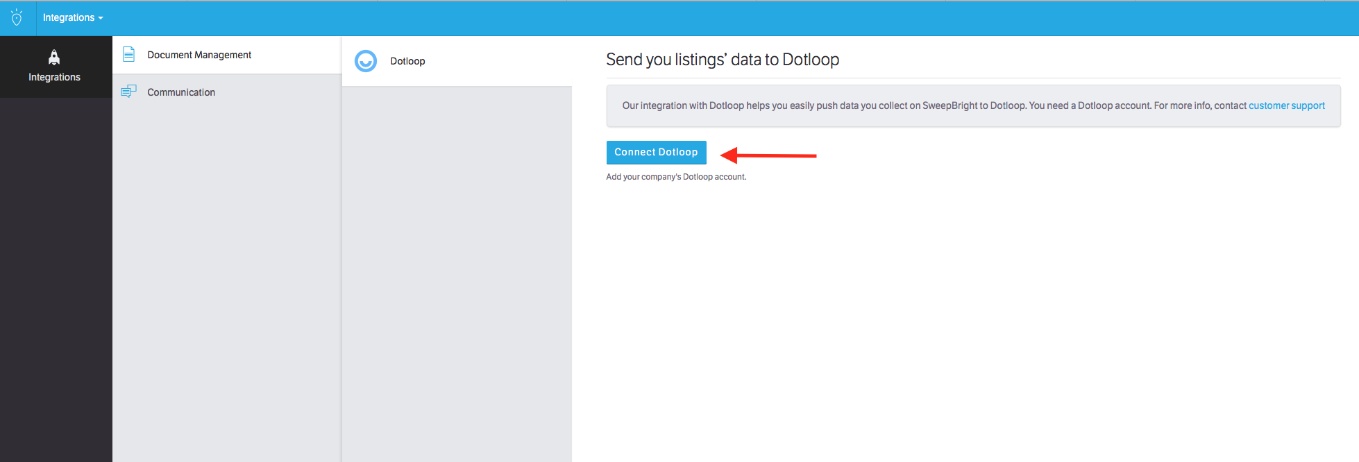 SweepBright Integration