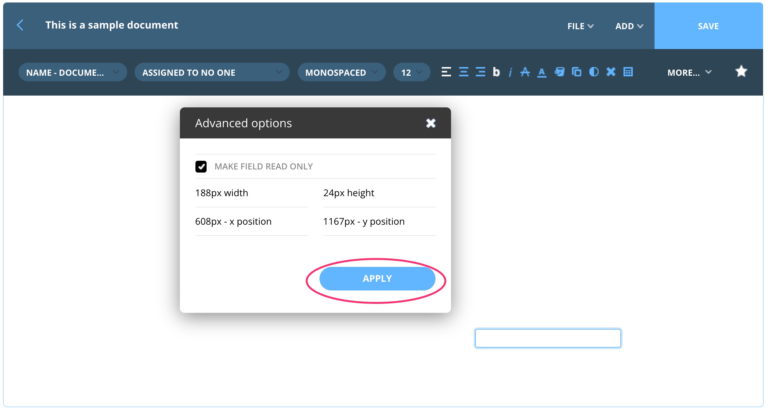 How to label Document Creator fields