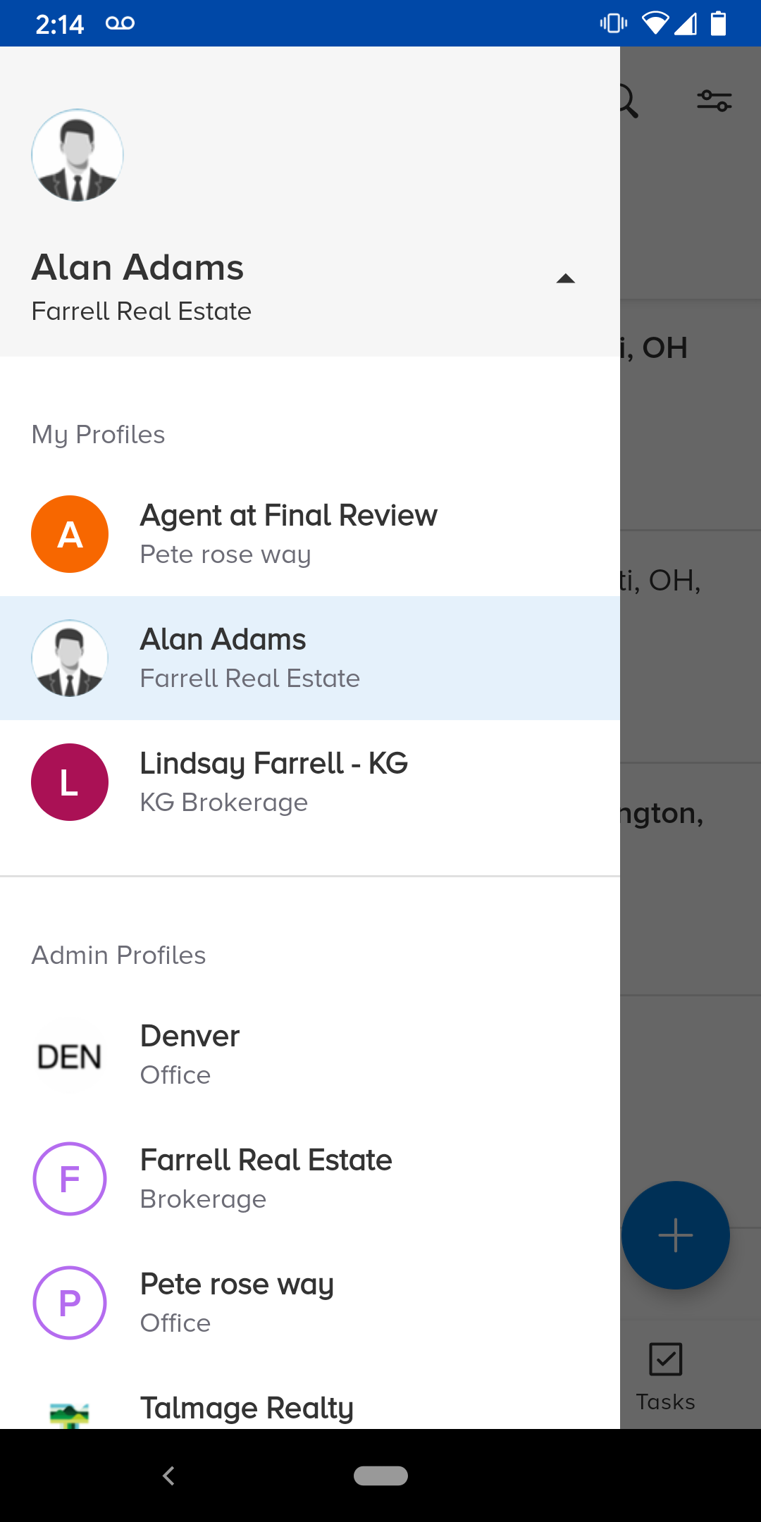 Android - Switching Between Profiles