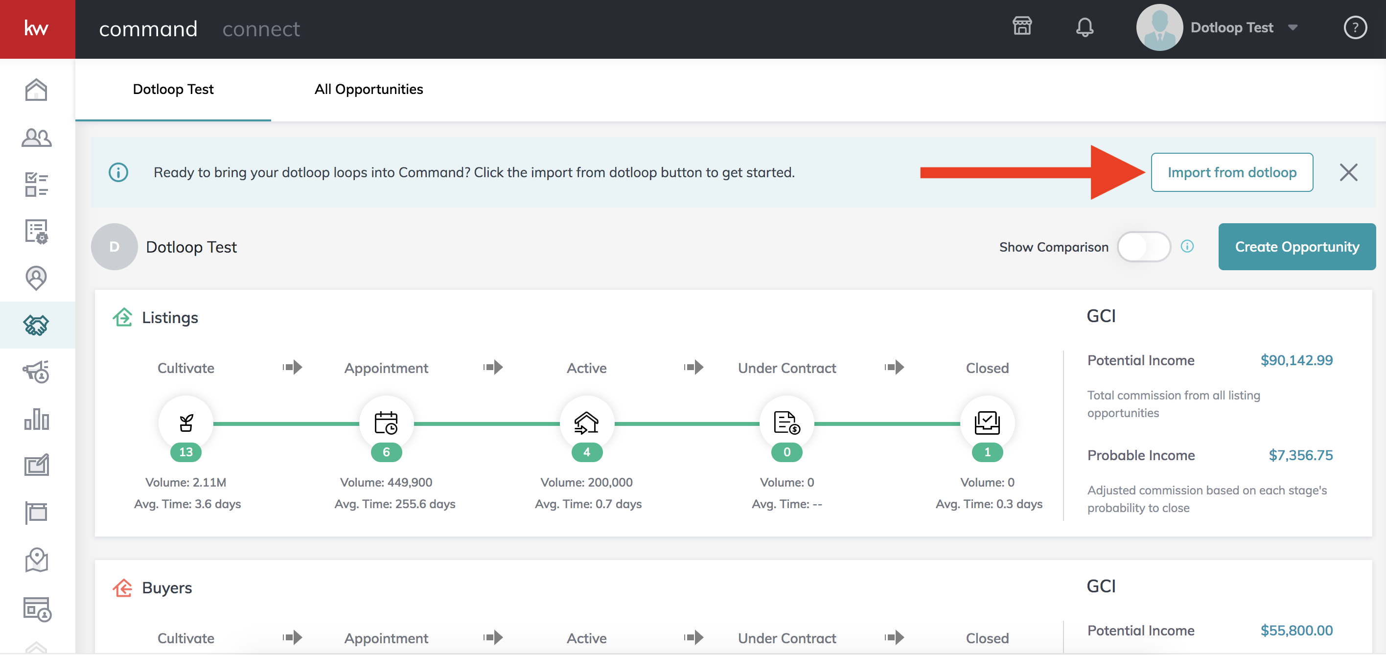 Importing Completed Loops into Command