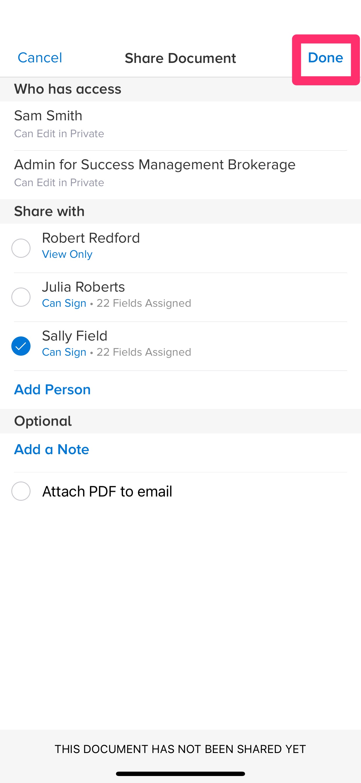 iOS - Sharing Documents and Sharing Permissions