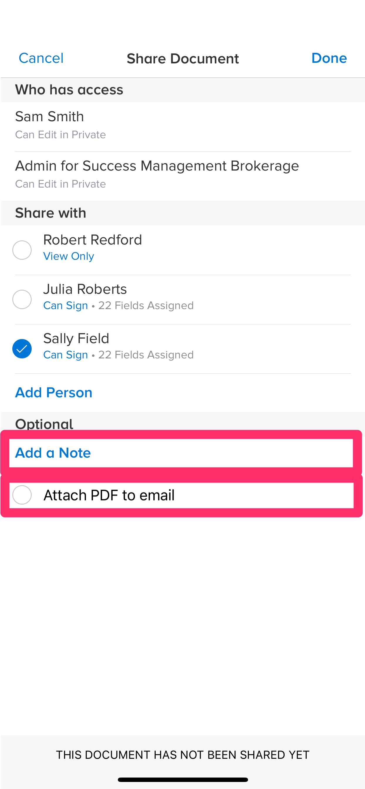 iOS - Sharing Documents and Sharing Permissions