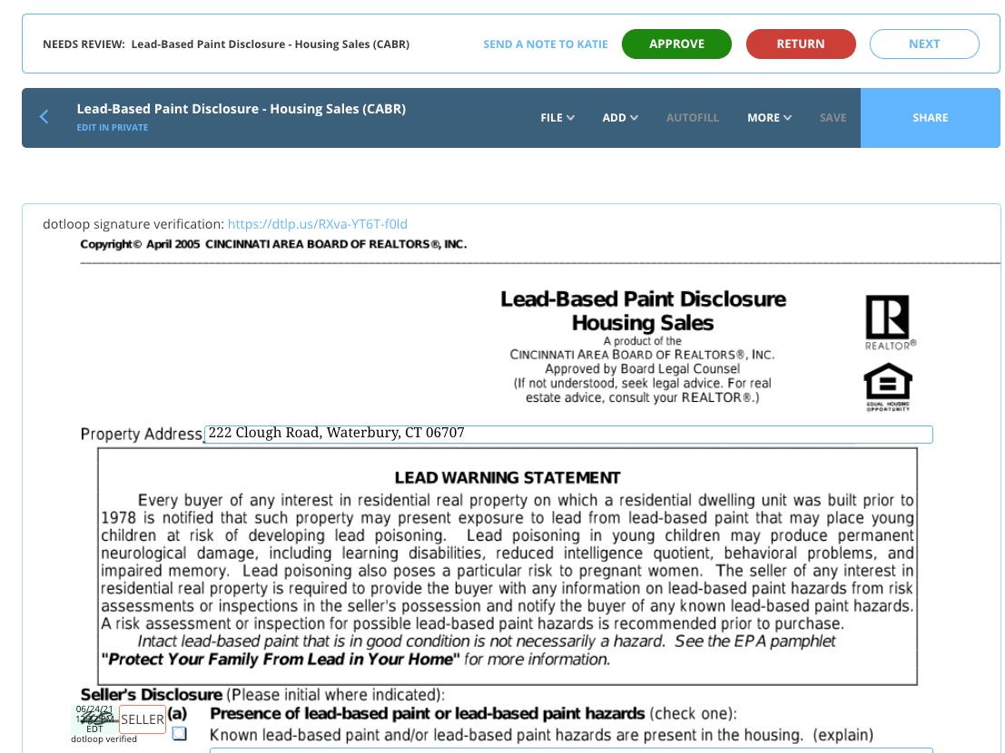 Document Approval Statuses