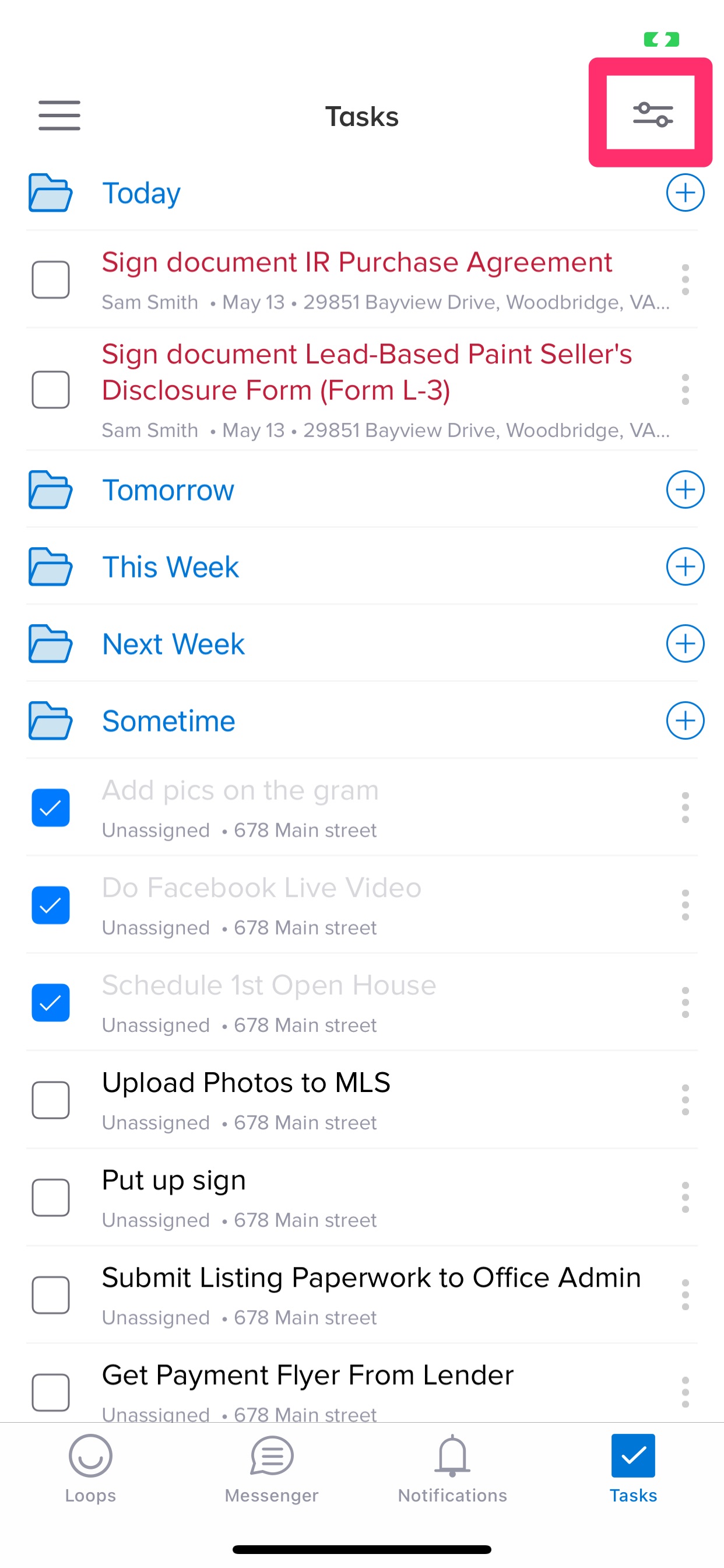 iOS - Managing Tasks