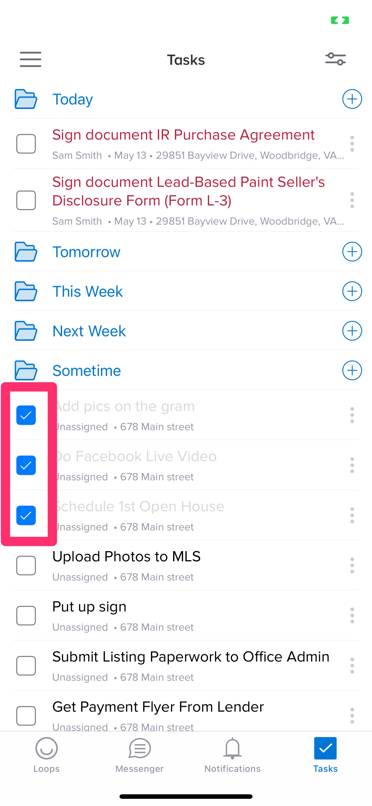 iOS - Managing Tasks