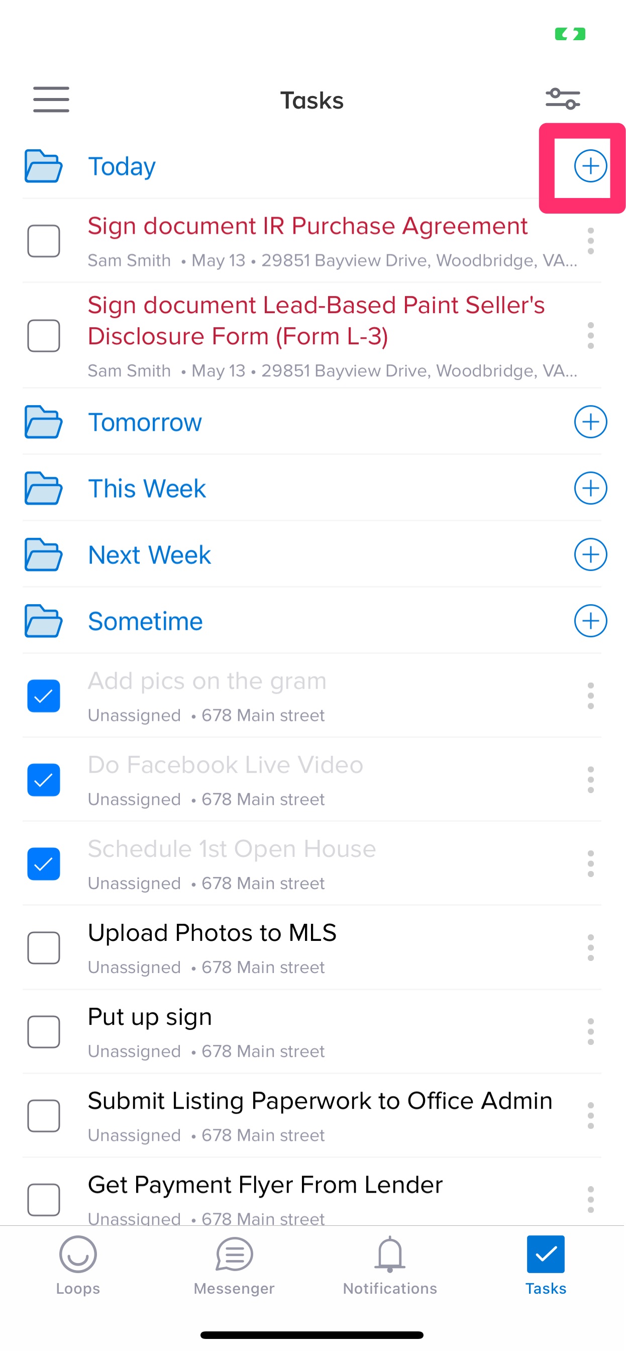 iOS - Managing Tasks