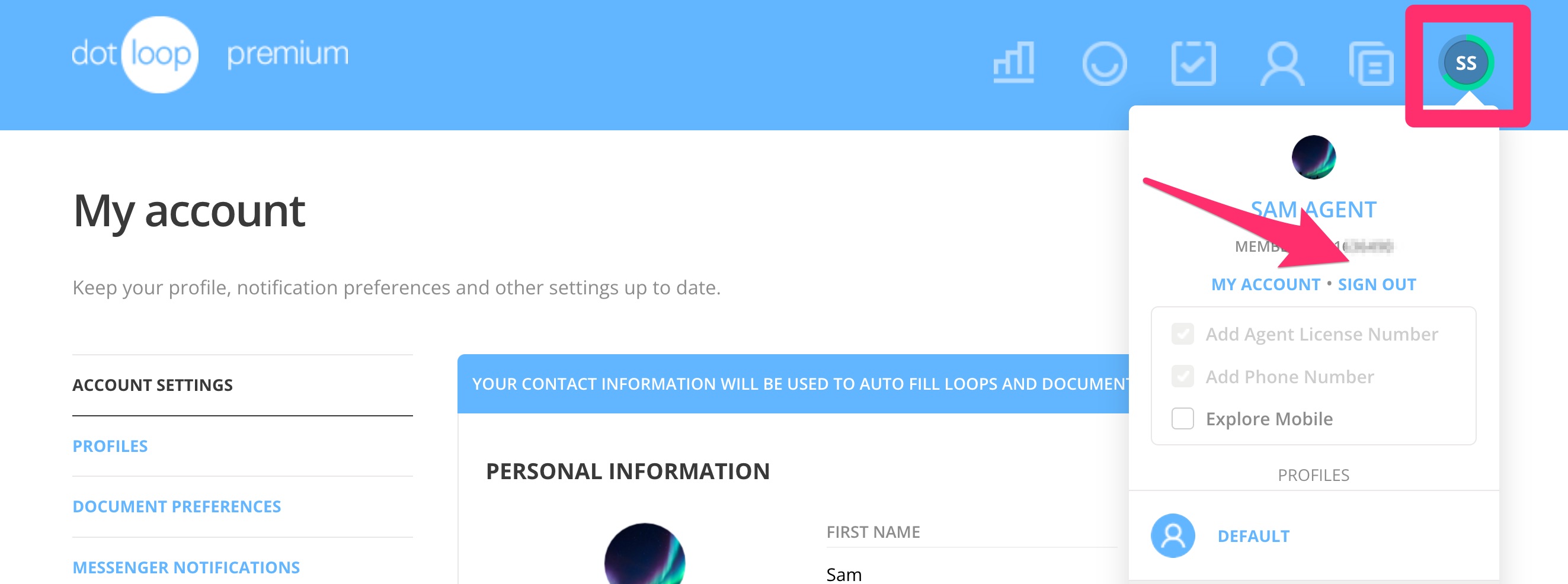 How to change your email address on your dotloop account
