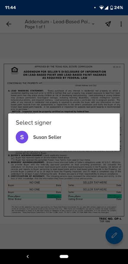 Android - Signing Documents