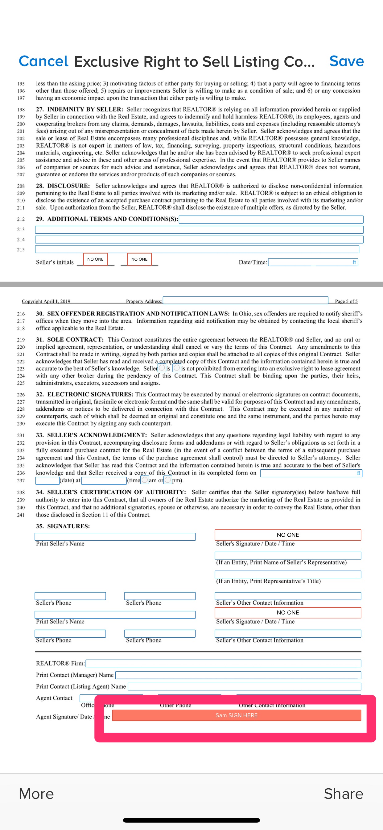 iOS - Signing Documents