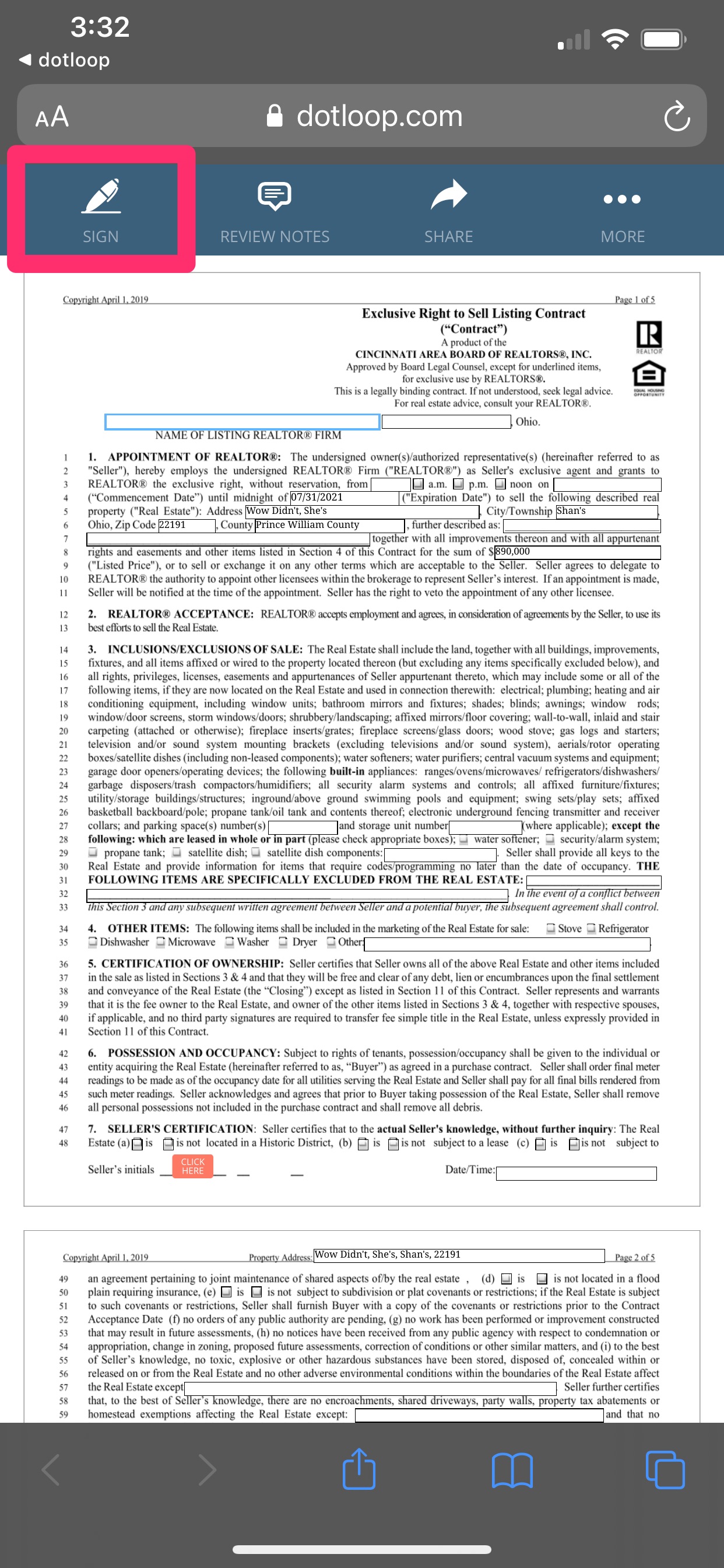 iOS - Signing Documents