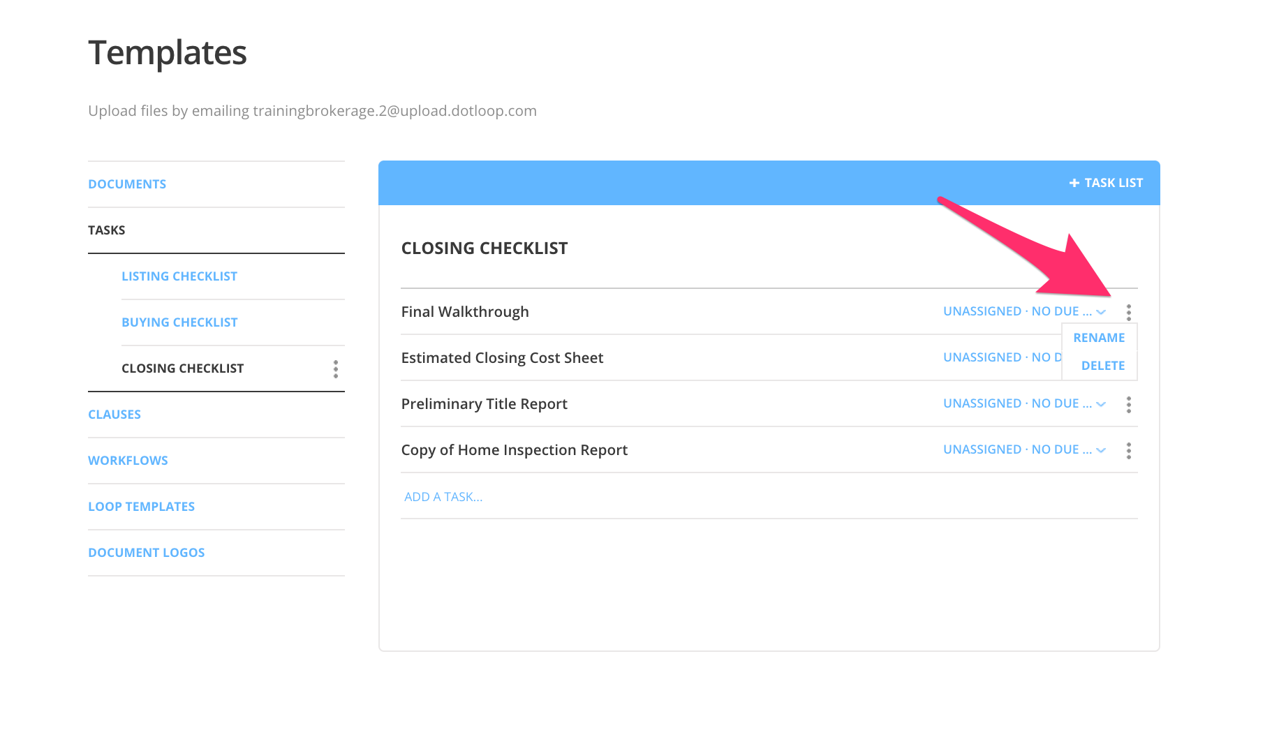 Create Task Templates
