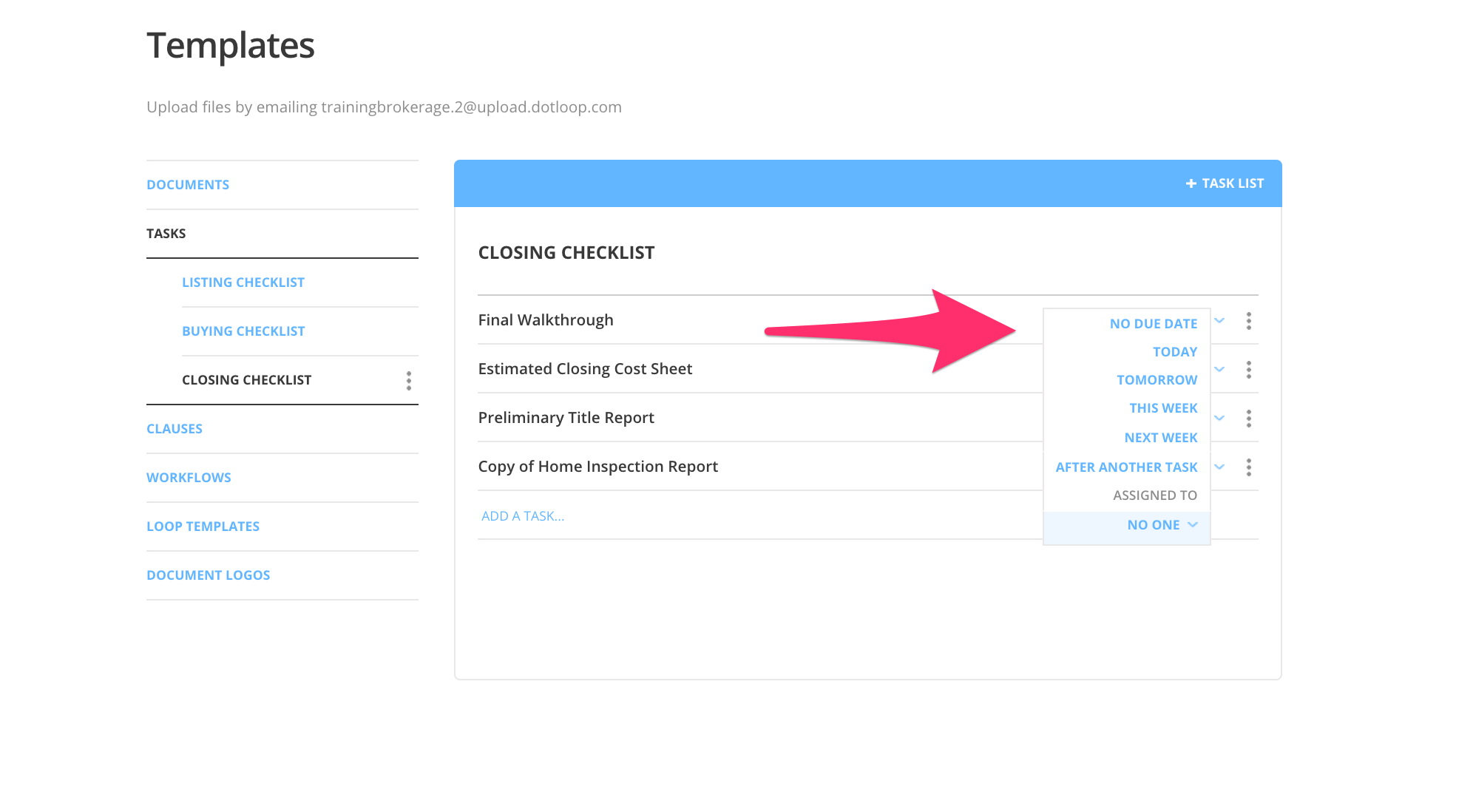 Create Task Templates