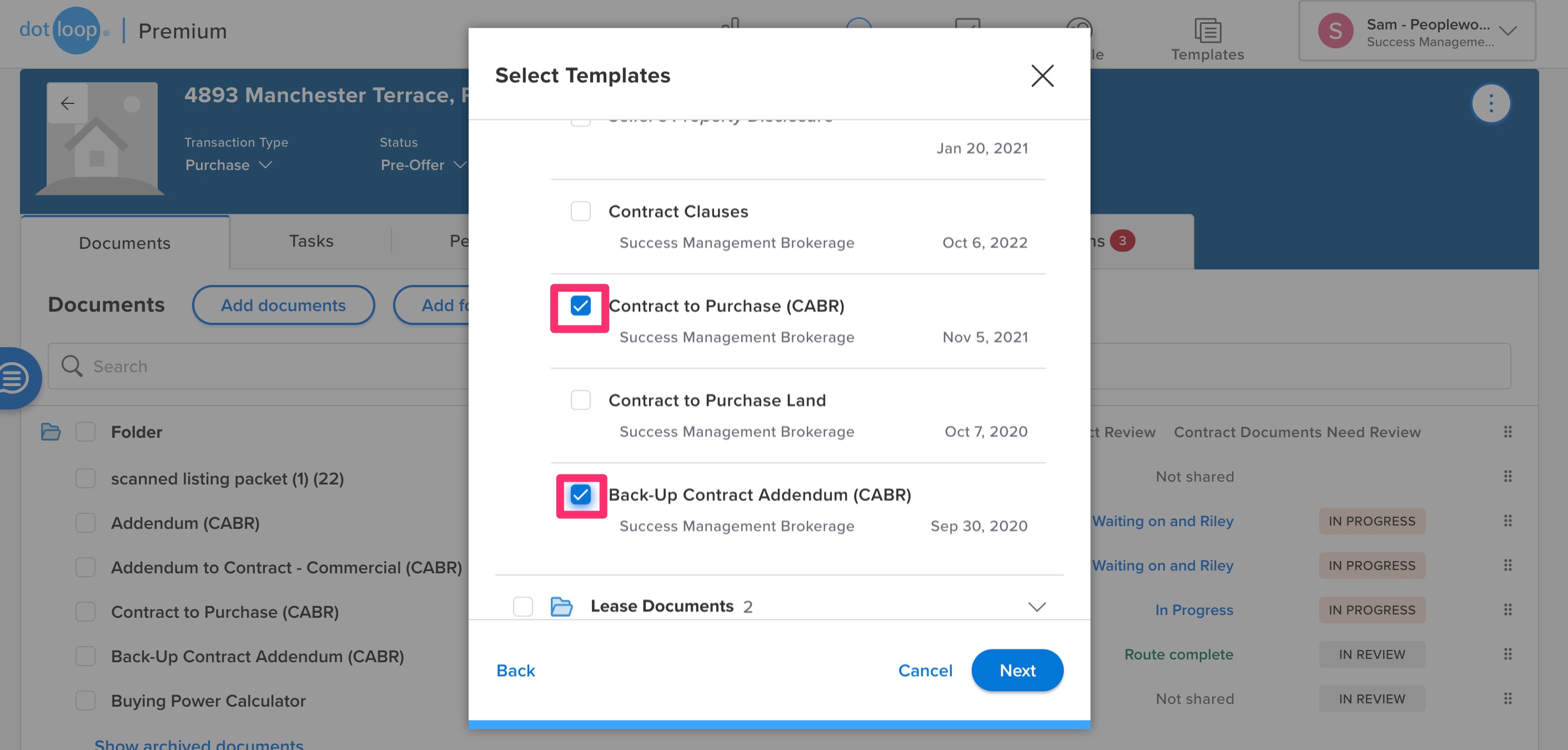 2.0 Adding documents to a loop