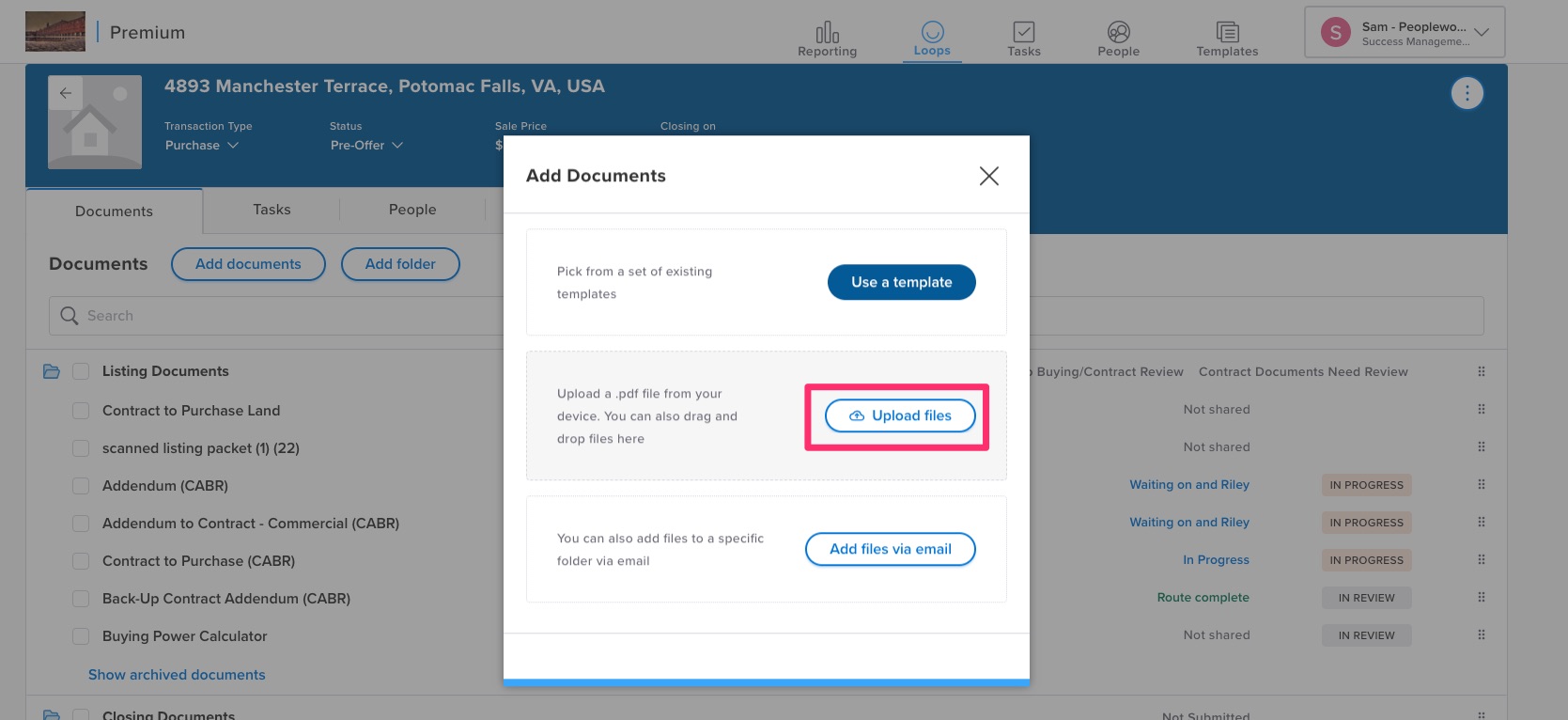 2.0 Adding documents to a loop