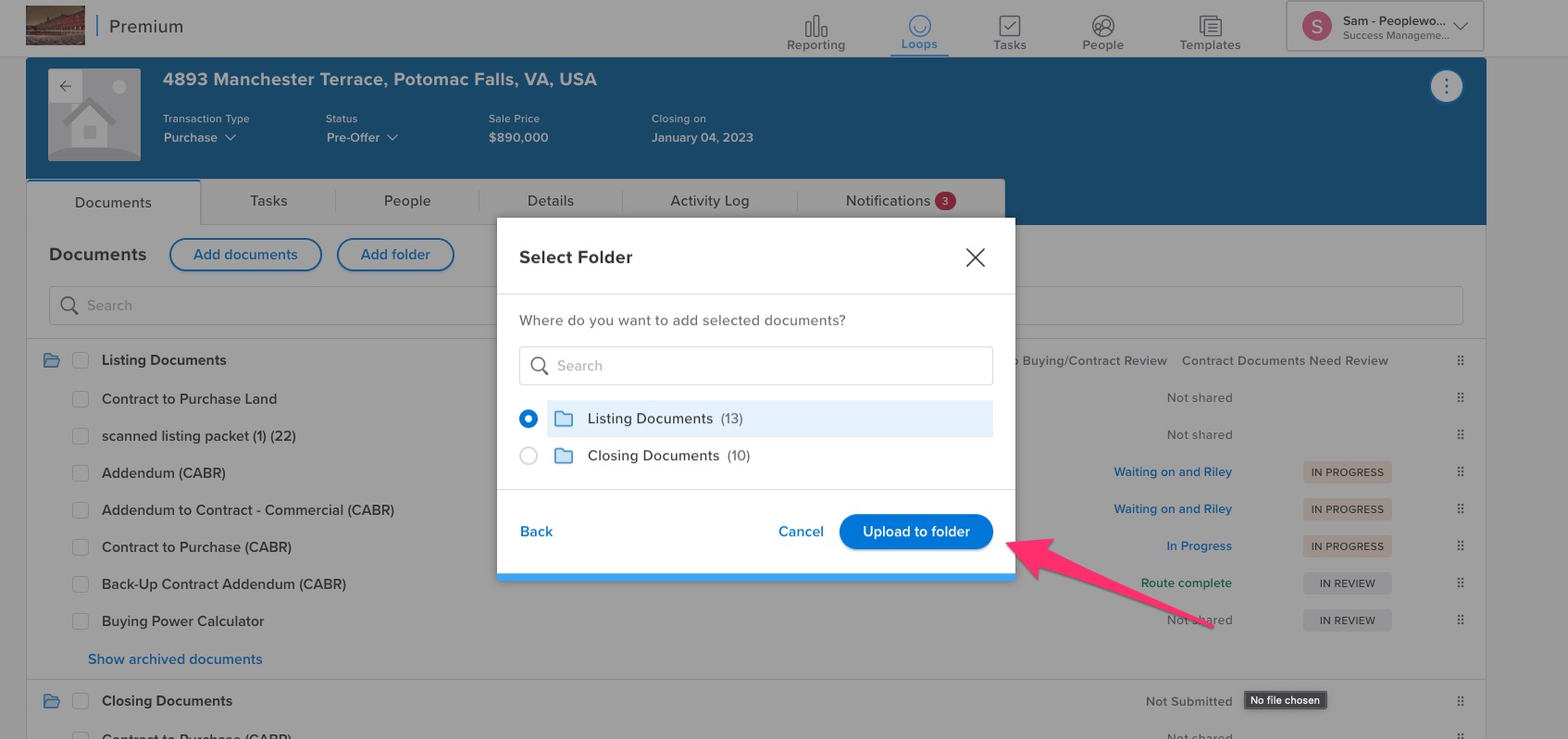 2.0 Adding documents to a loop