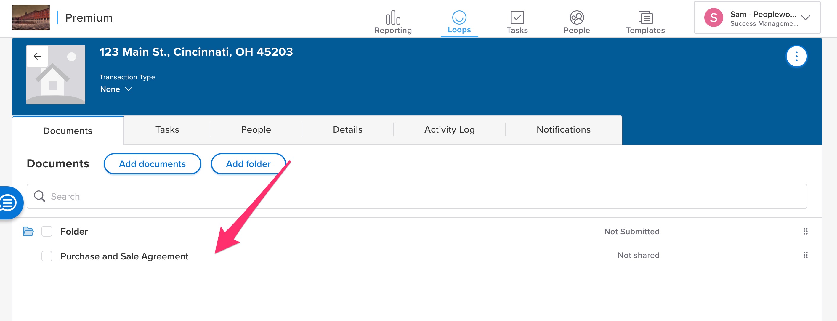 2.0 Adding Document Templates to your Loop from the Templates Section