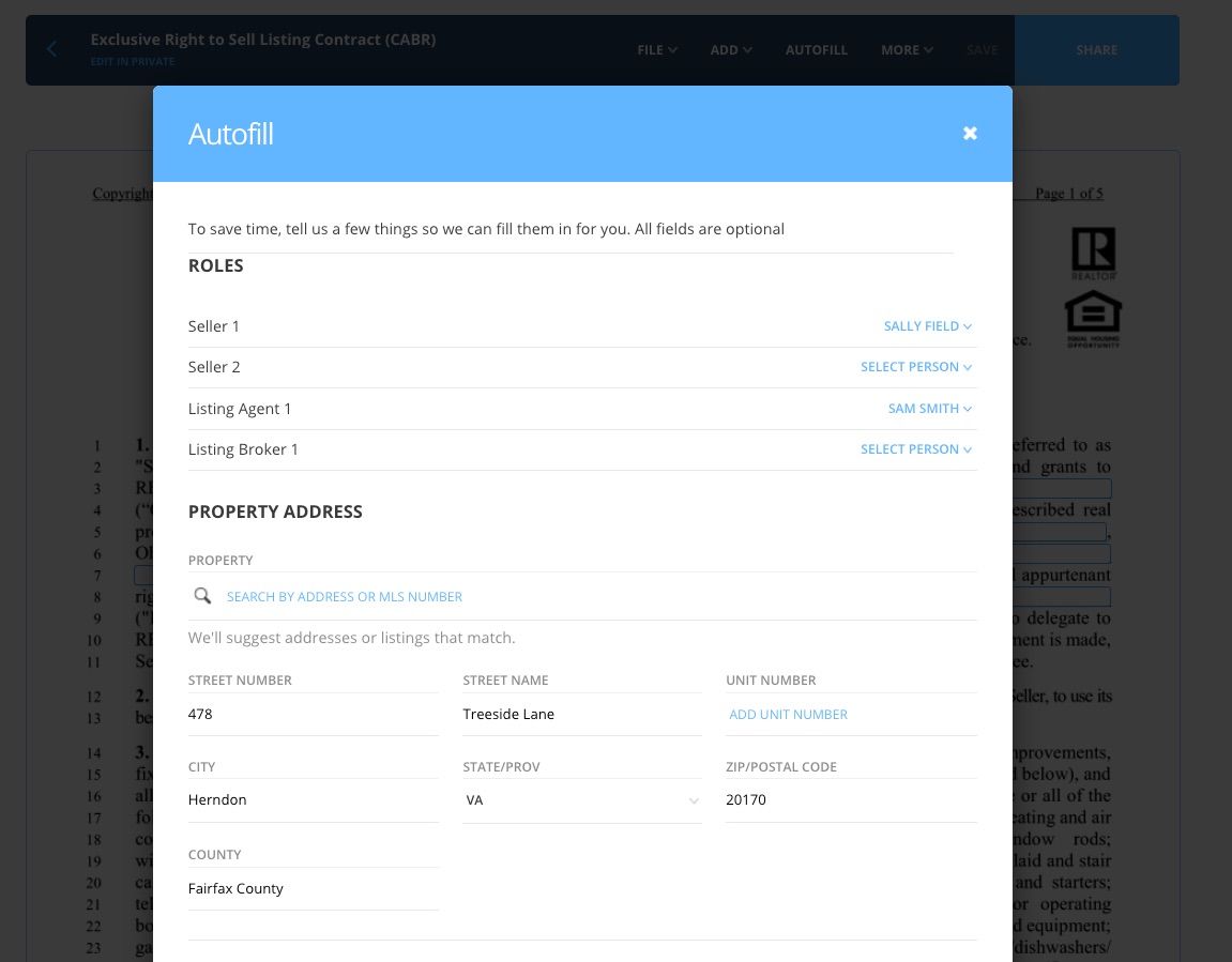 Autofilling Interactive Documents