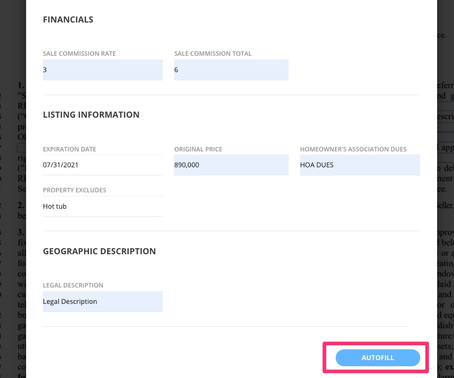Autofilling Interactive Documents