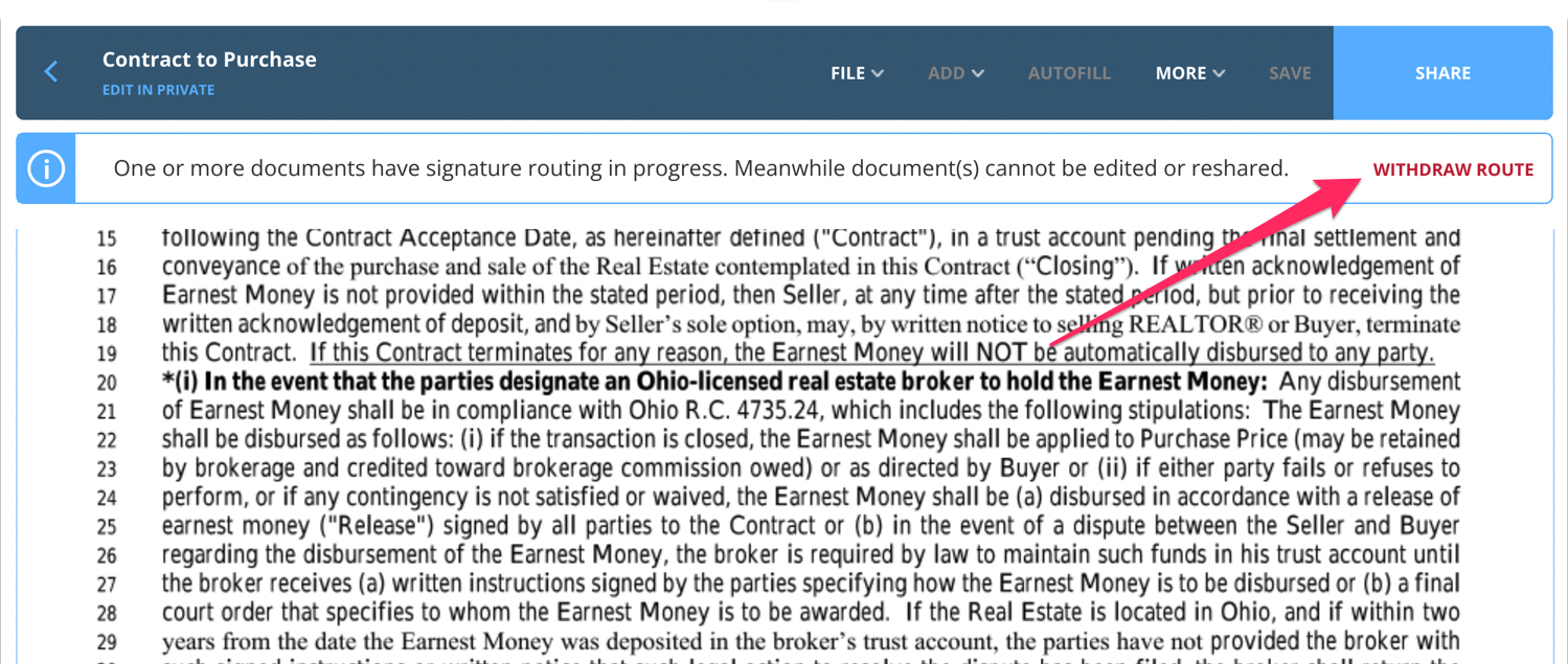 2.0 Withdraw a Packet