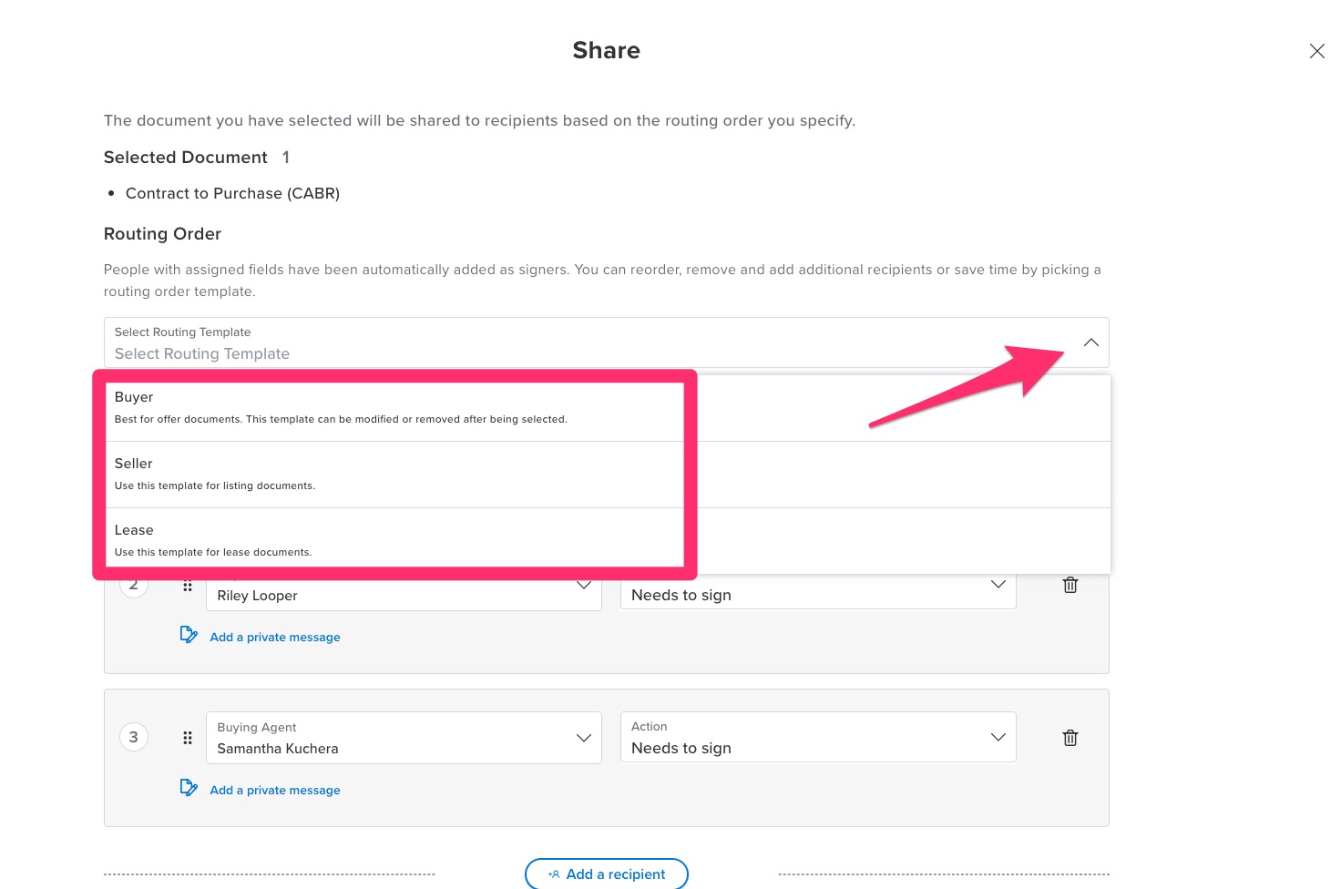 2.0 Using a Share Routing Template