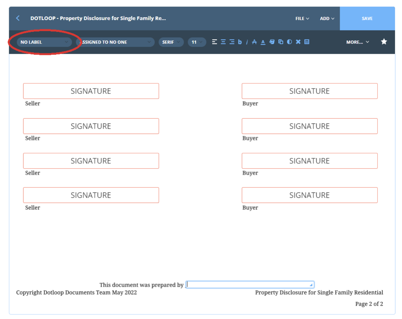 How to label Document Creator fields