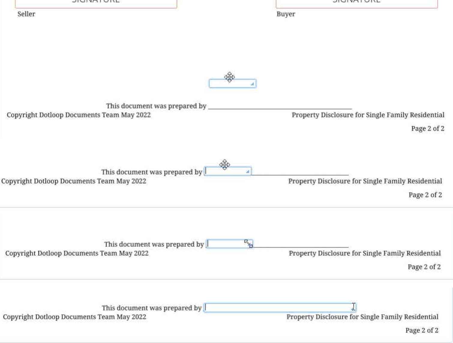 How to label Document Creator fields
