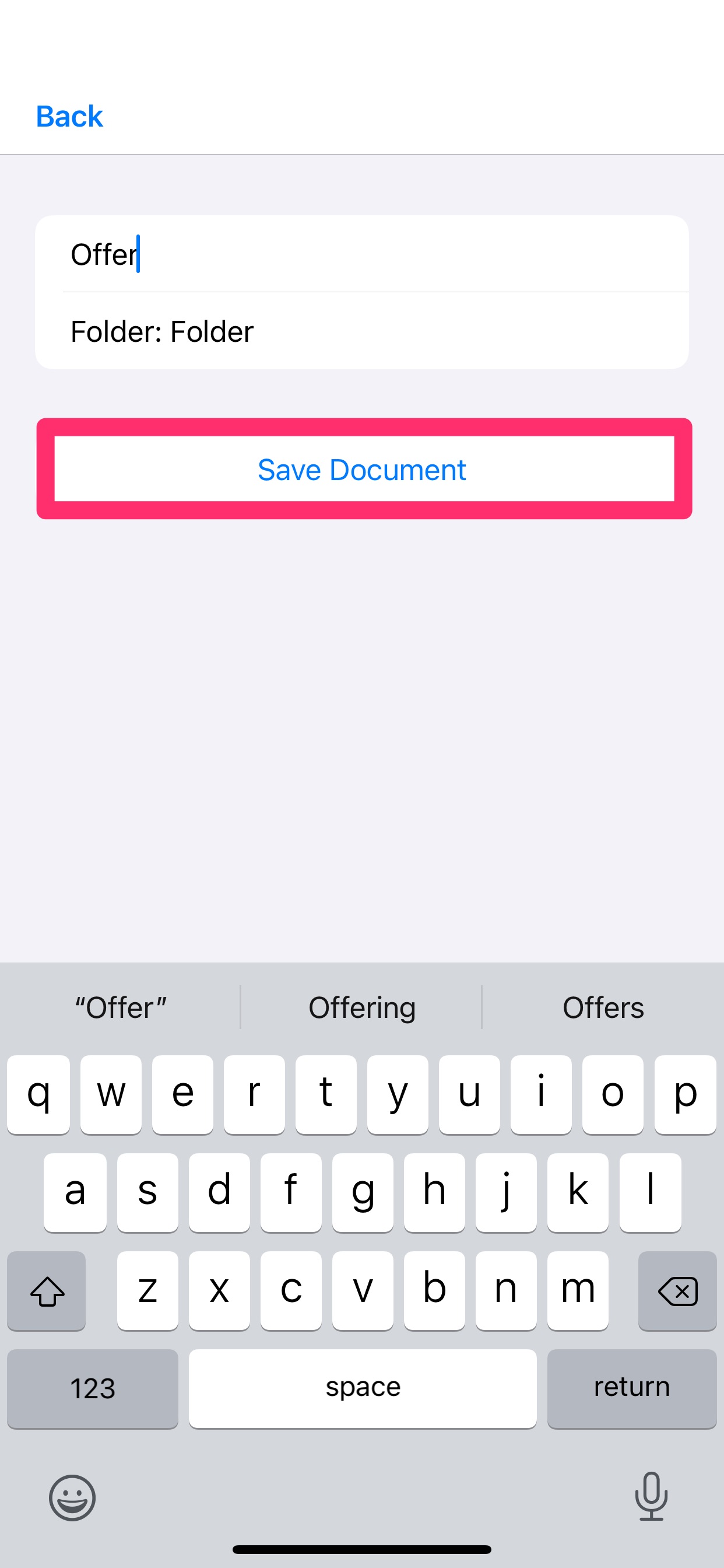 iOS - Adding Documents to a Loop