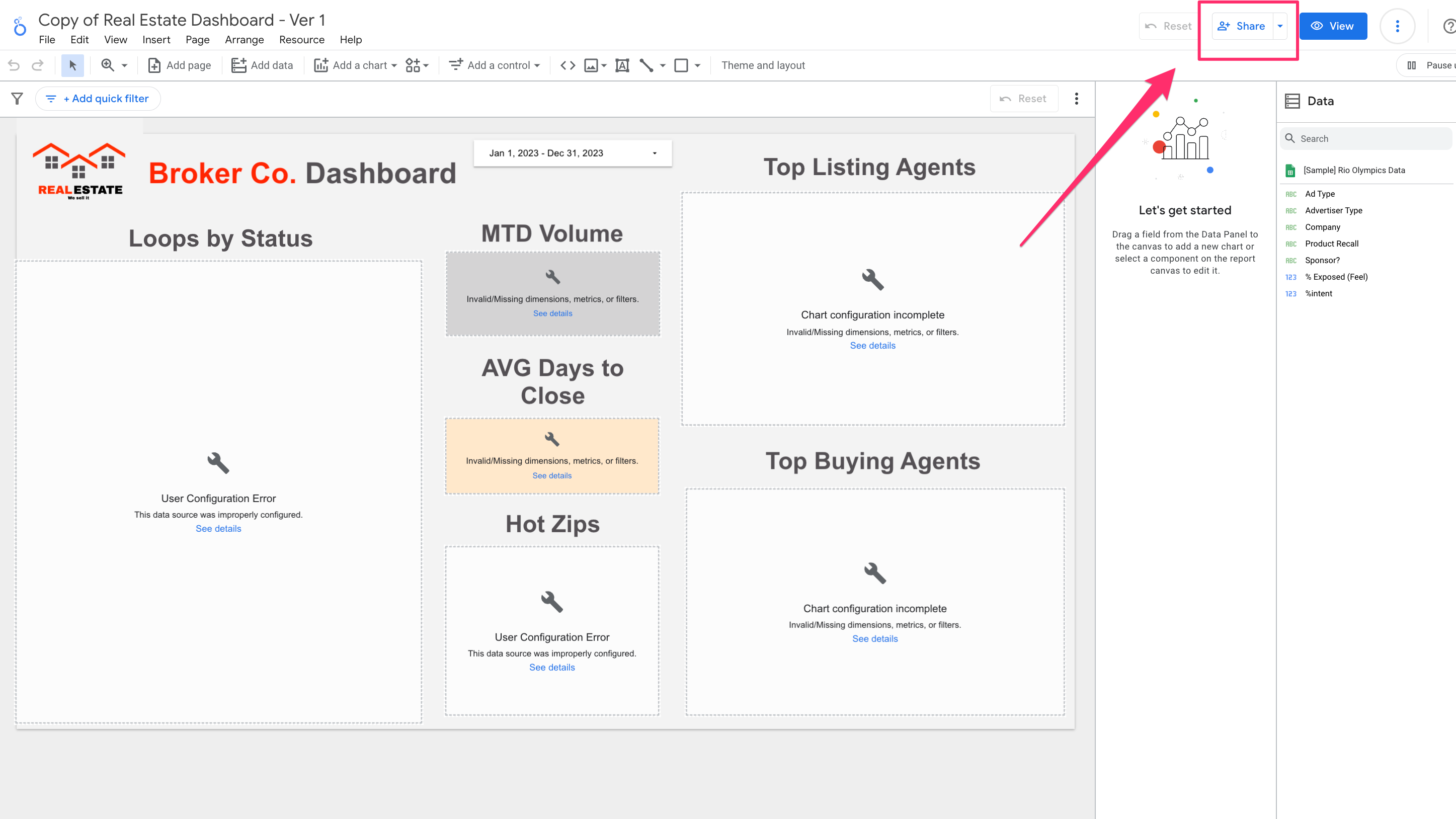 Reporting Dashboard via API Nation