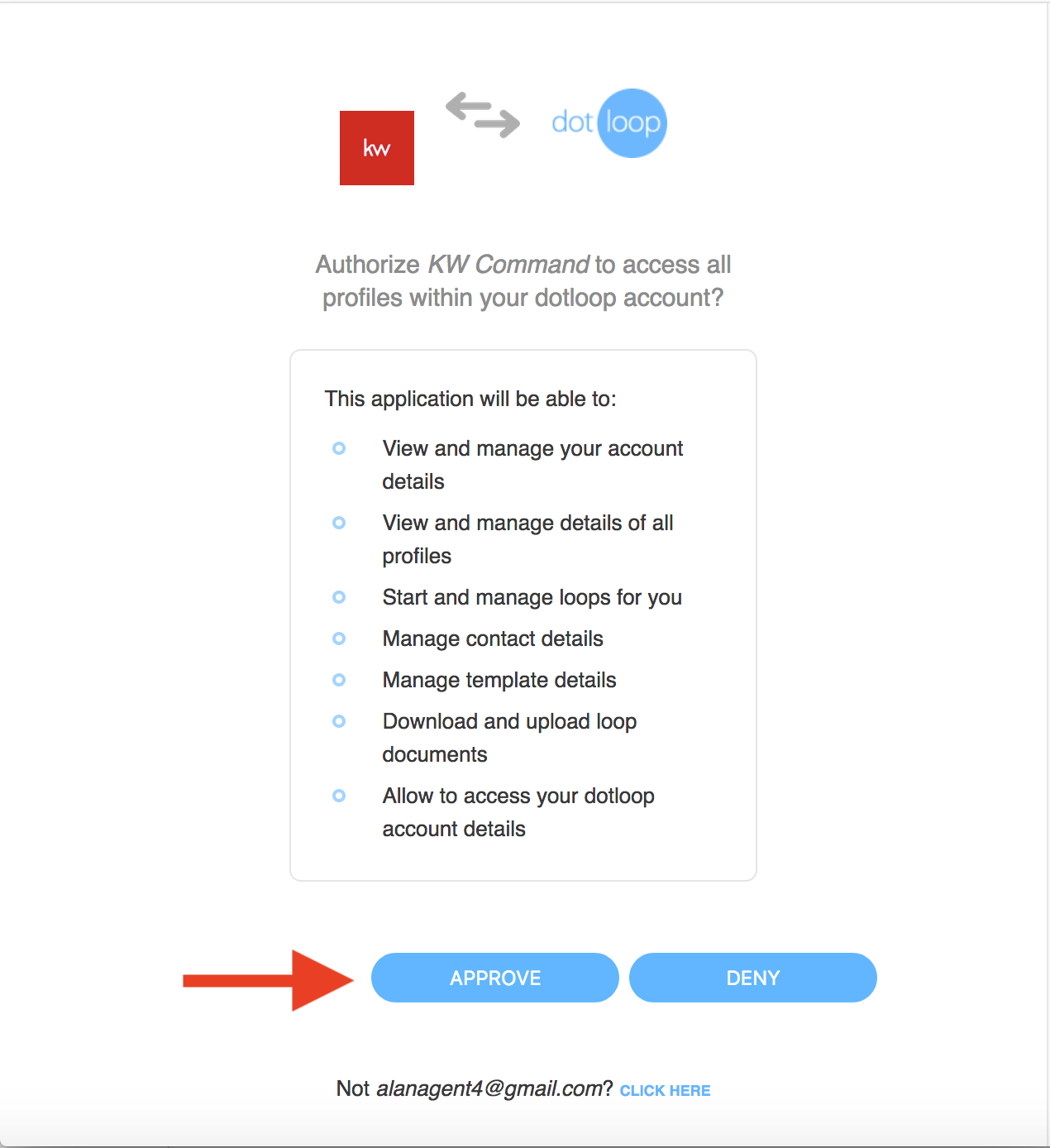 Activating and Connecting Command and dotloop