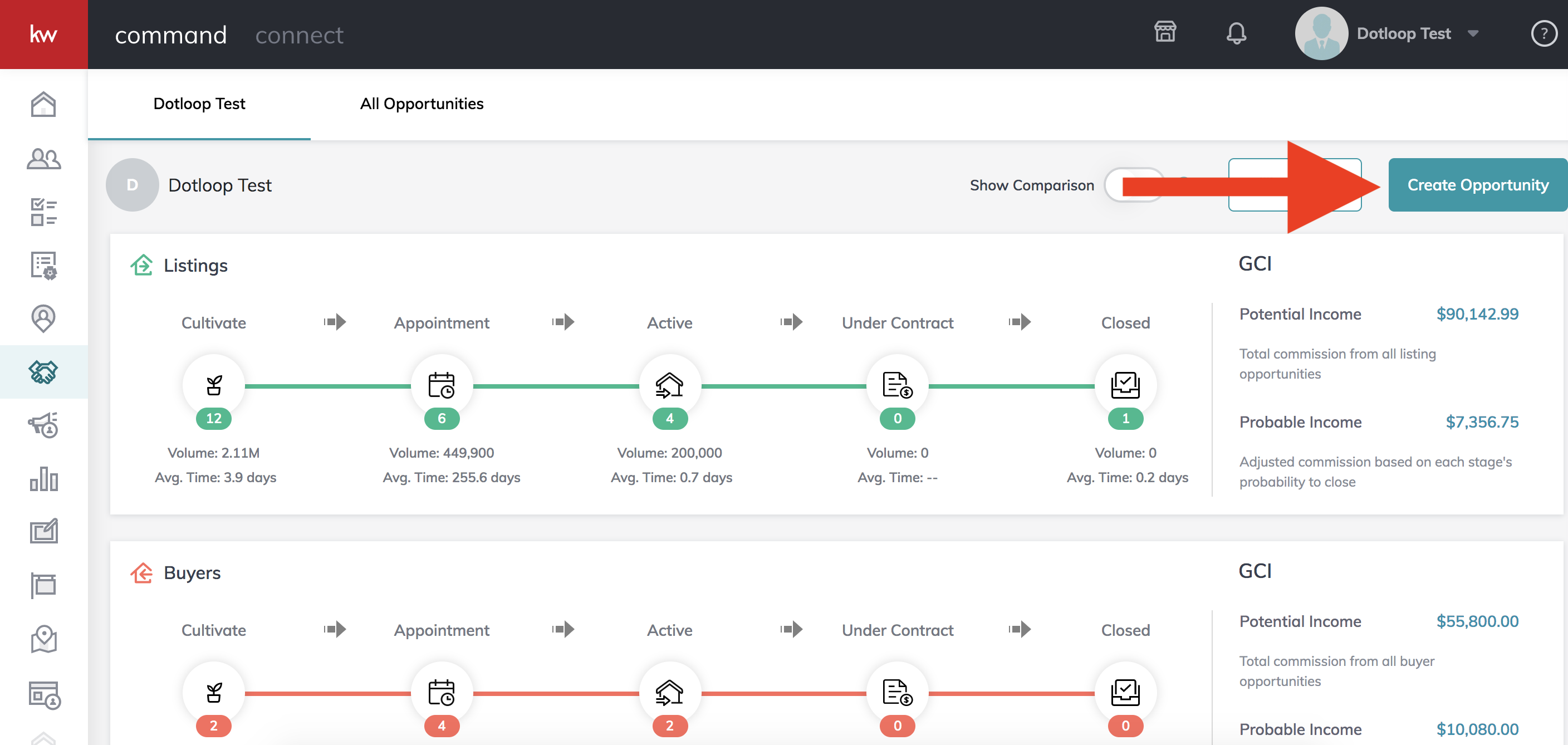 Creating a Loop via Command Opportunities and Syncing a Document in dotloop to an Opportunity