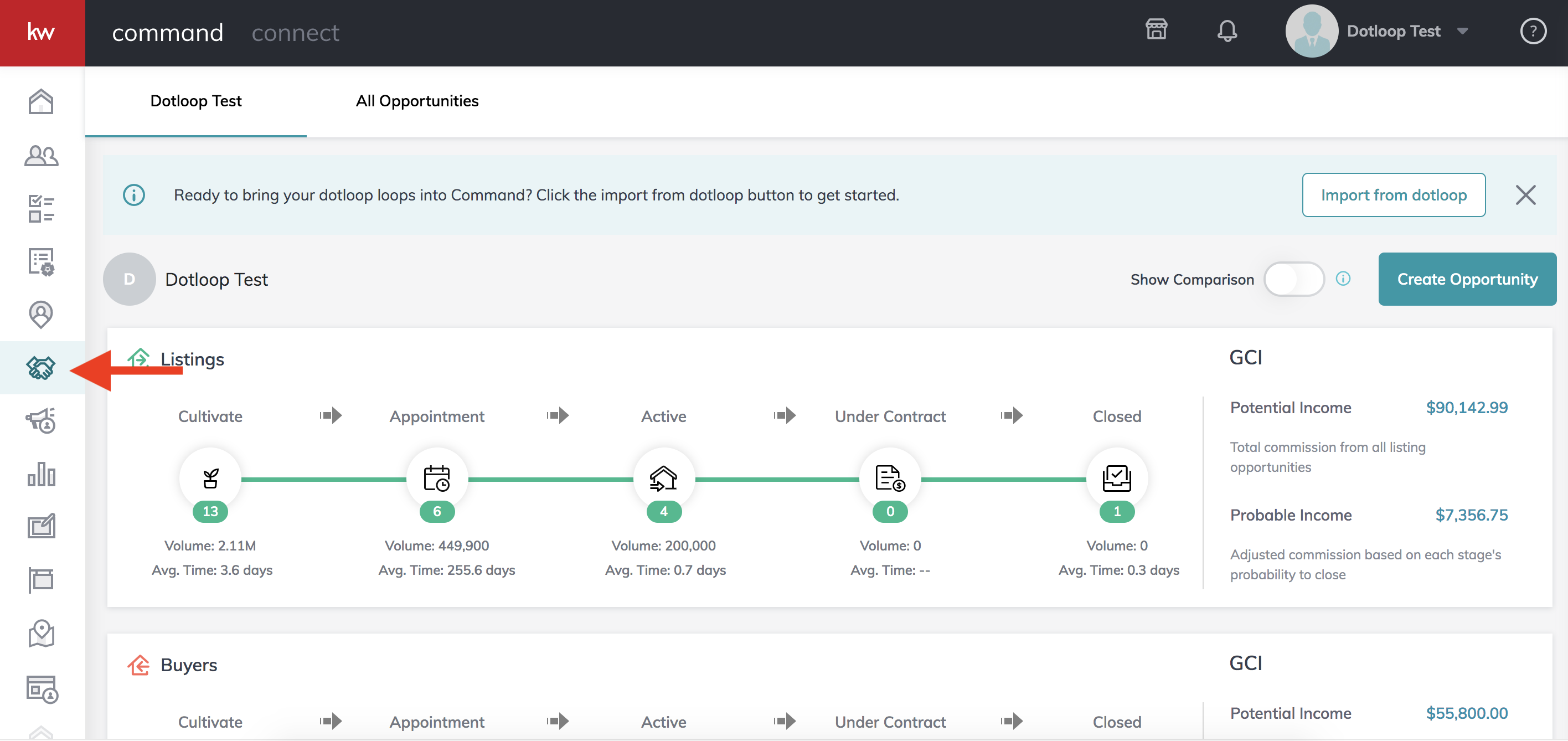 Importing Completed Loops into Command