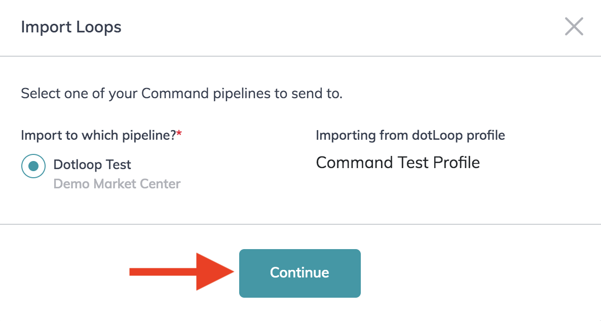 Importing Completed Loops into Command