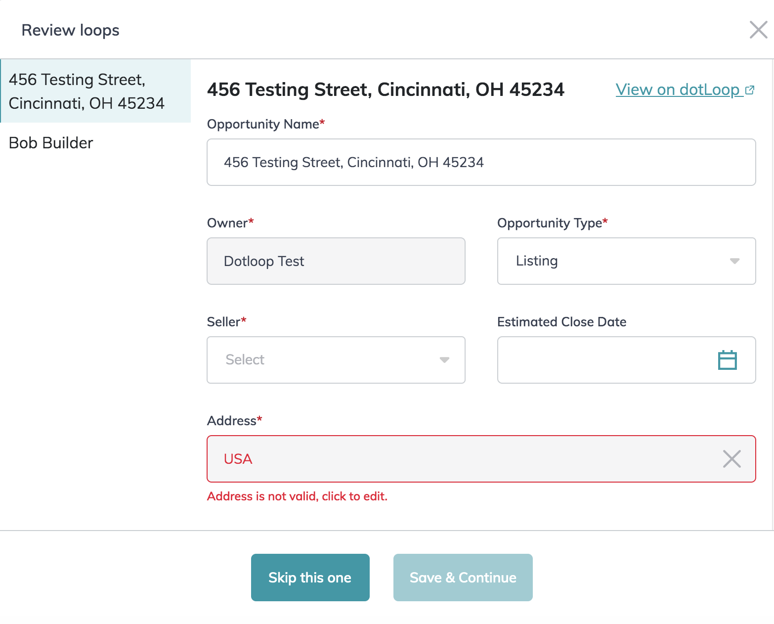 Importing Completed Loops into Command